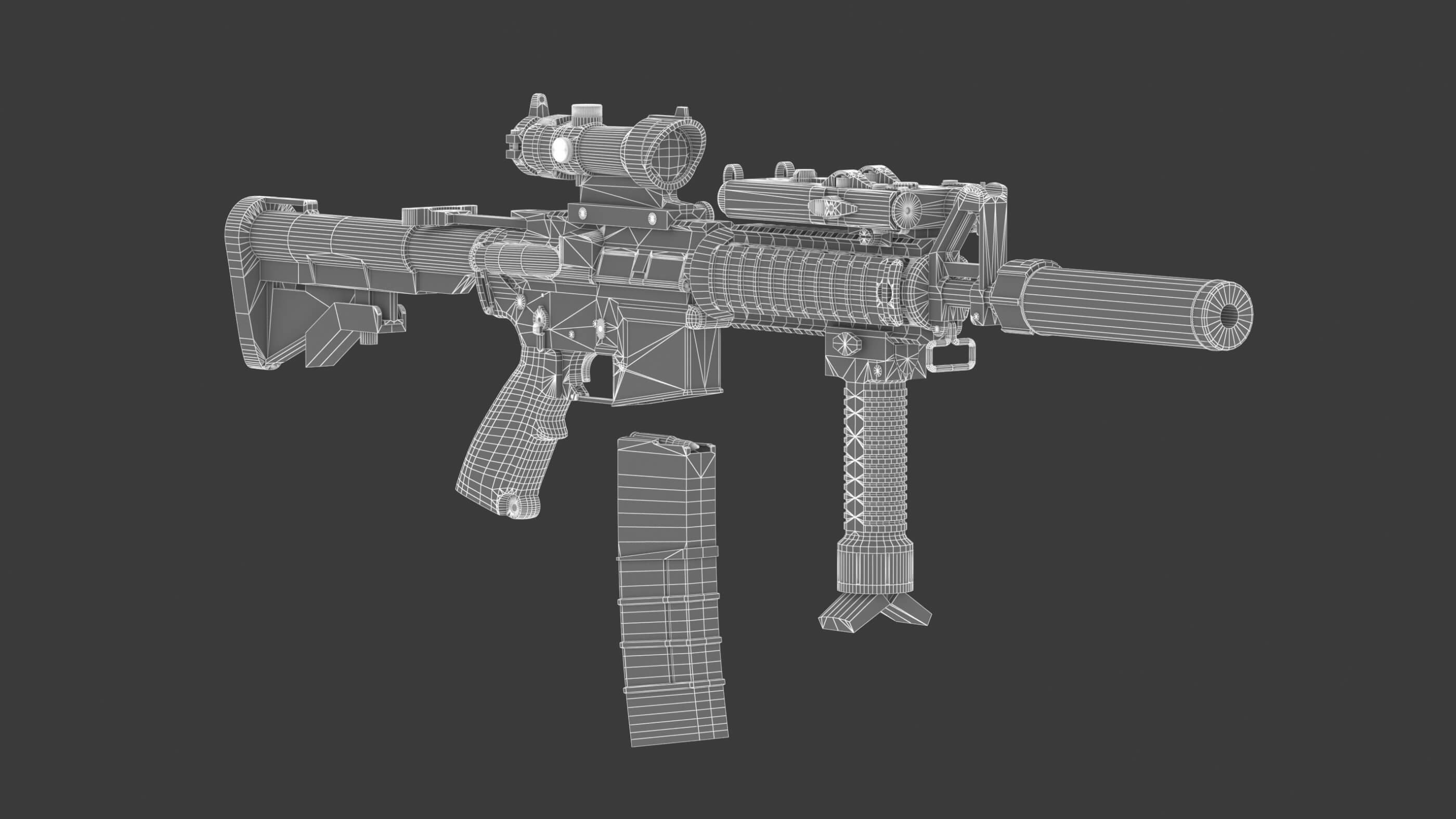 Colt Canada C8Sfw Low Poly - 3D Model by frezzy