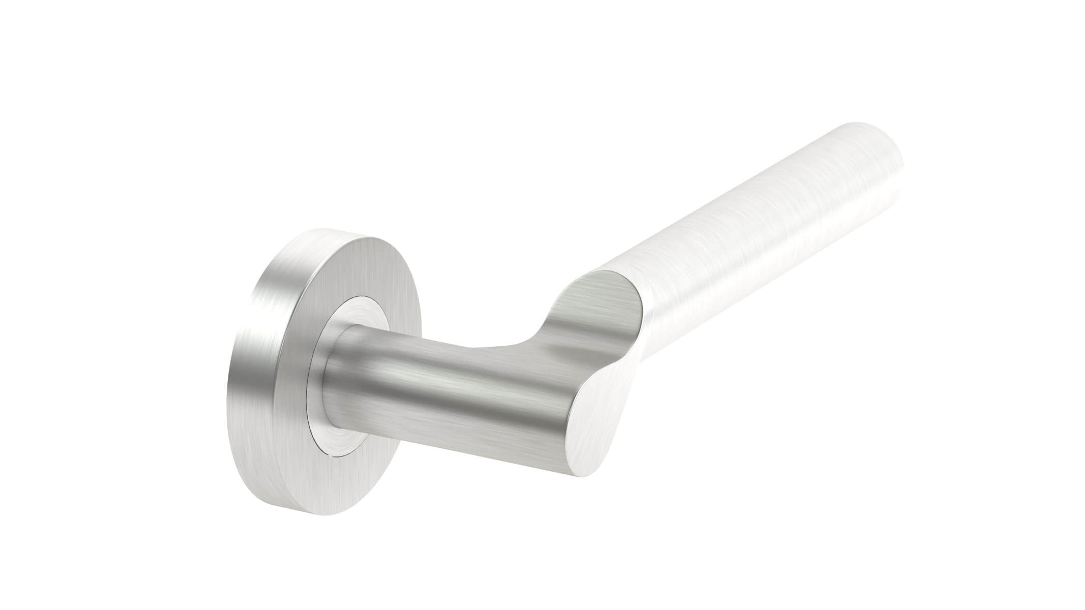 Consort Moonlight Satin Stainless Steel Door Handle - 3D Model by frezzy