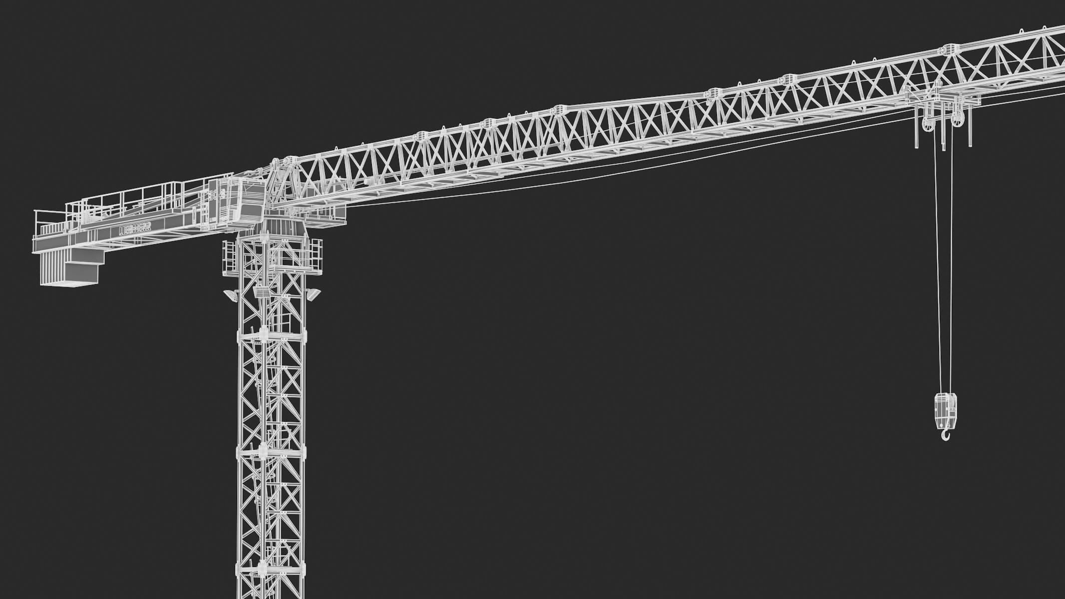 Construction Tower Crane - 3D Model by frezzy