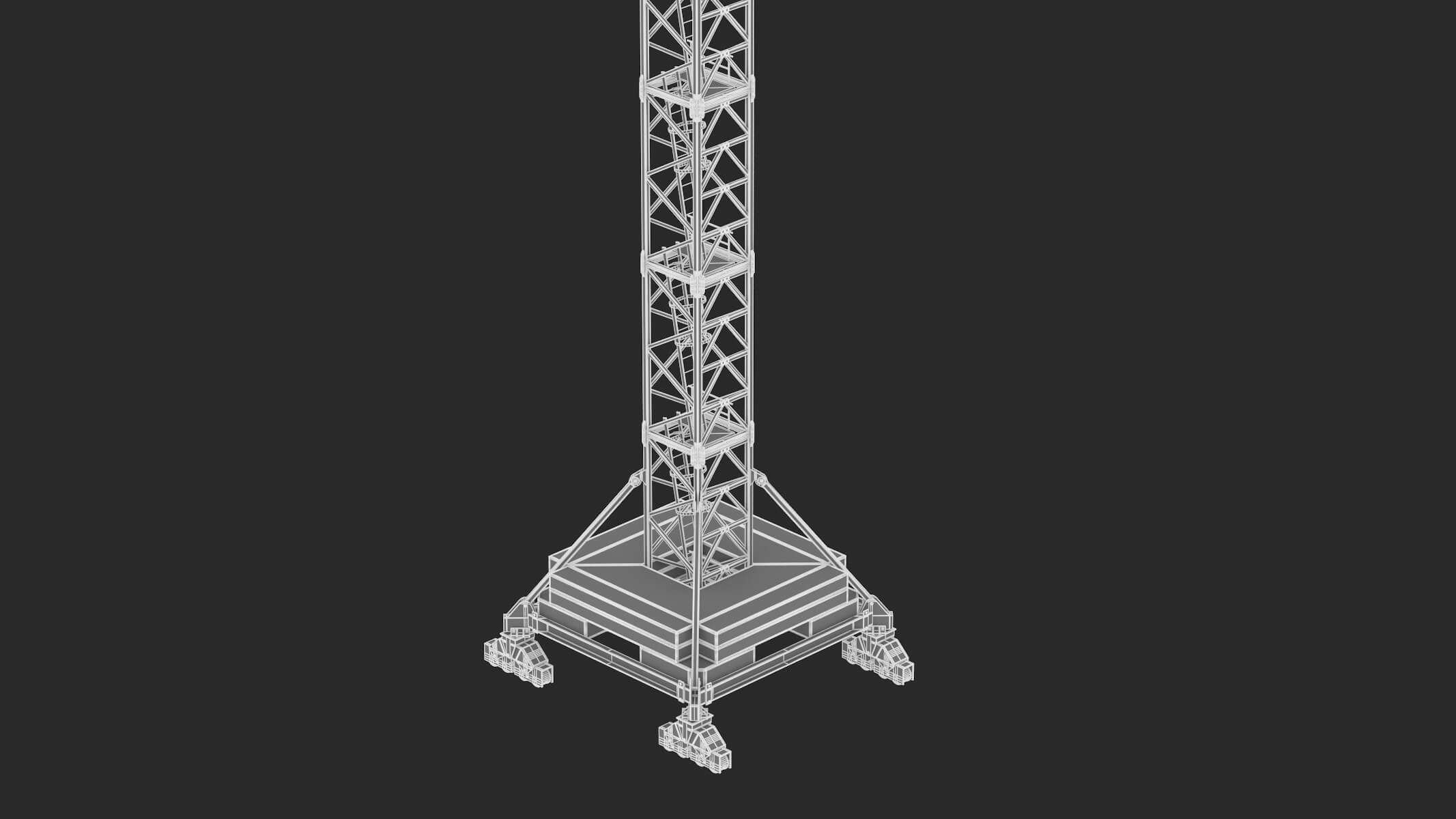 Construction Tower Crane - 3D Model by frezzy