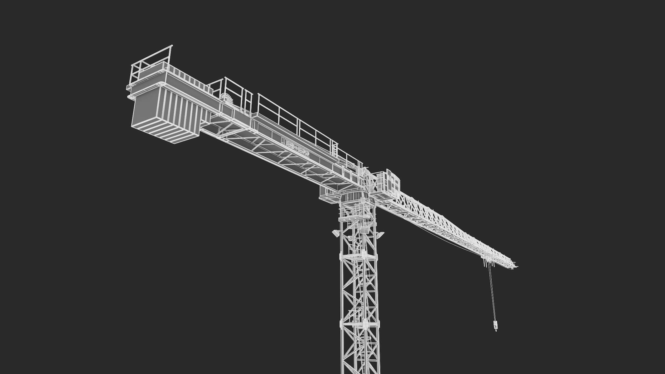 Construction Tower Crane - 3D Model by frezzy