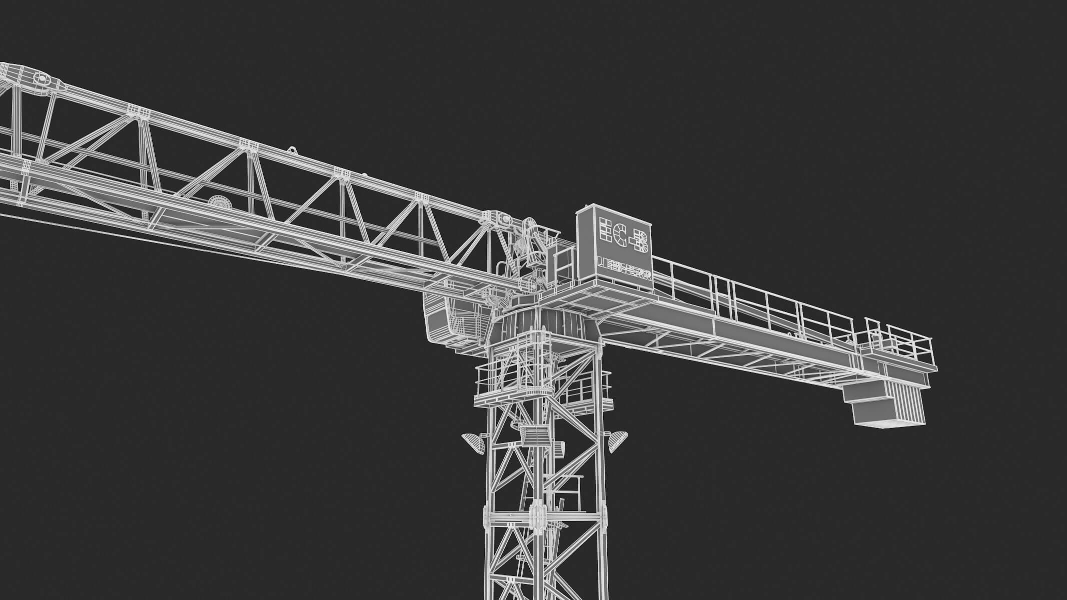 Construction Tower Crane - 3D Model by frezzy