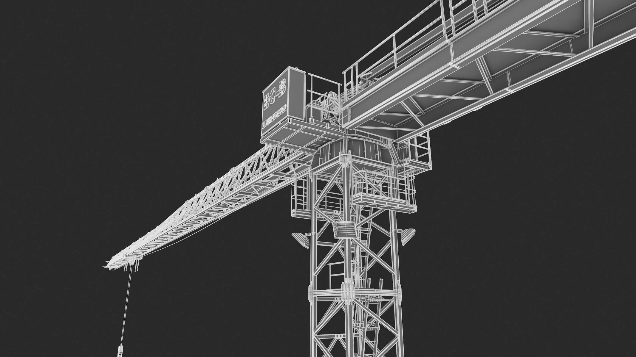 Construction Tower Crane - 3D Model by frezzy