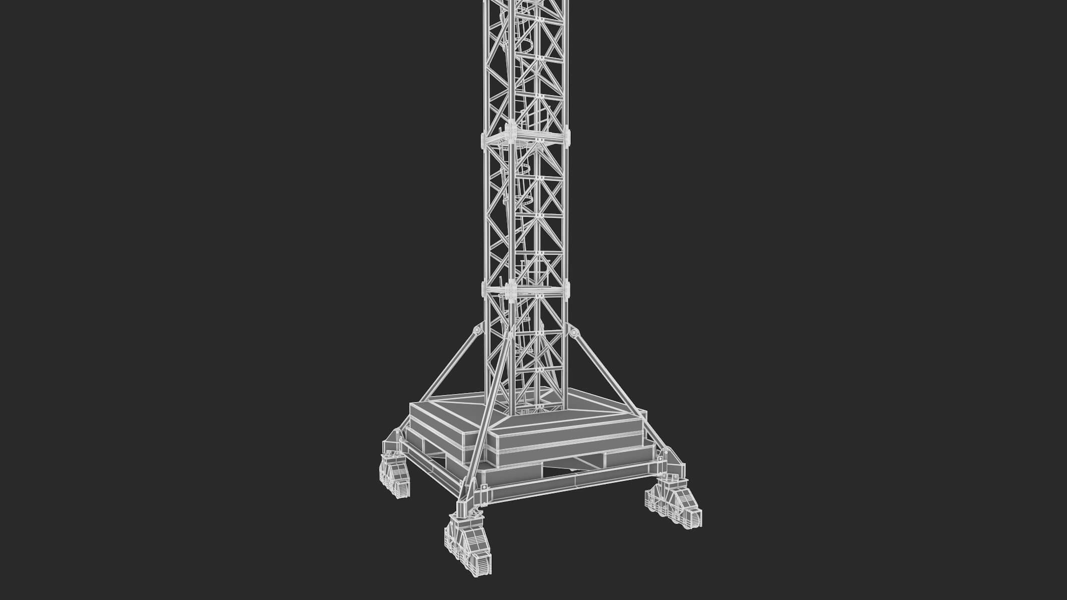 Construction Tower Crane - 3D Model by frezzy