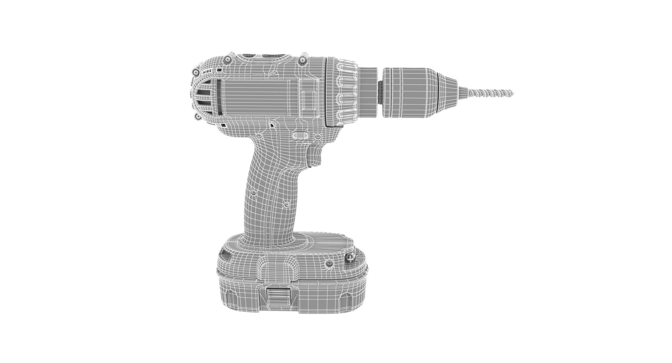 Cordless Drill - 3D Model by frezzy