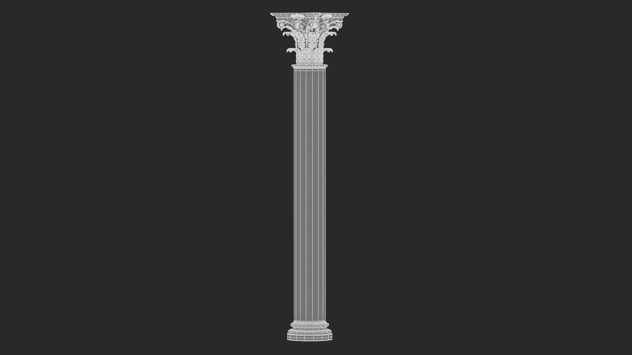 Corinthian Column - 3D Model by frezzy