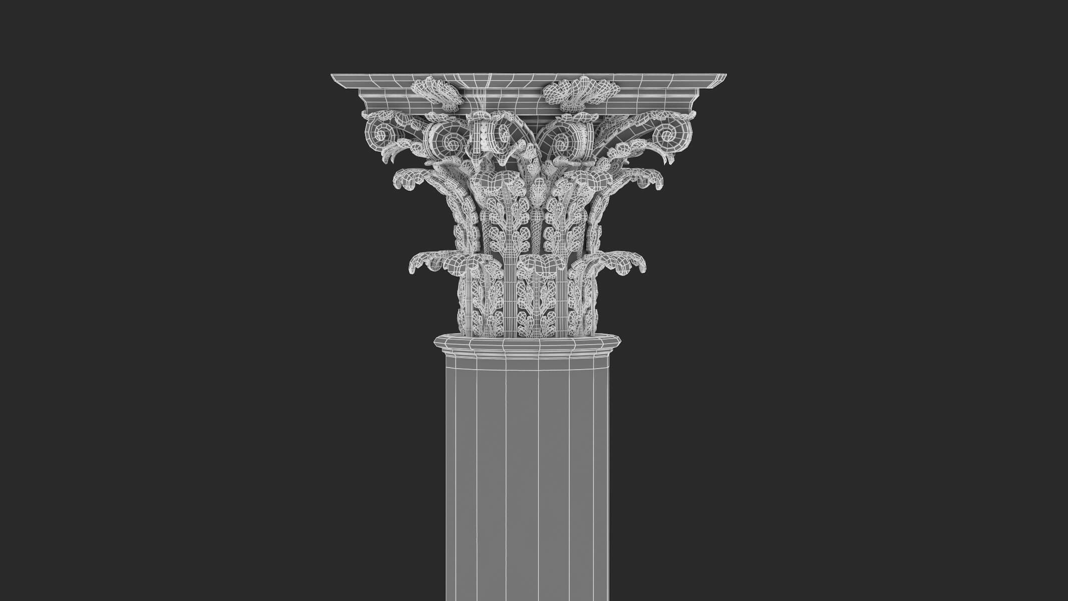 Corinthian Column - 3D Model by frezzy