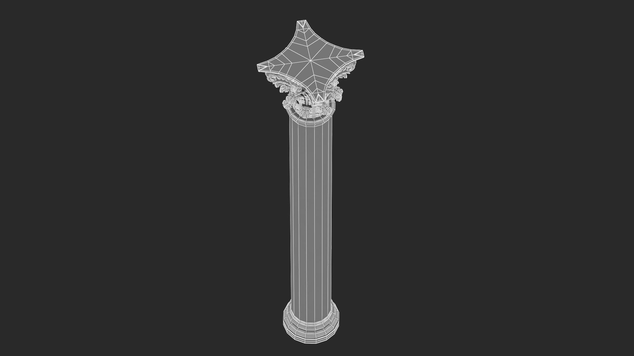 Corinthian Column - 3D Model by frezzy