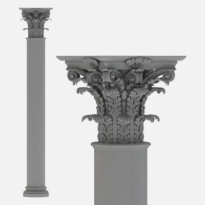 Corinthian Column - 3D Model by frezzy
