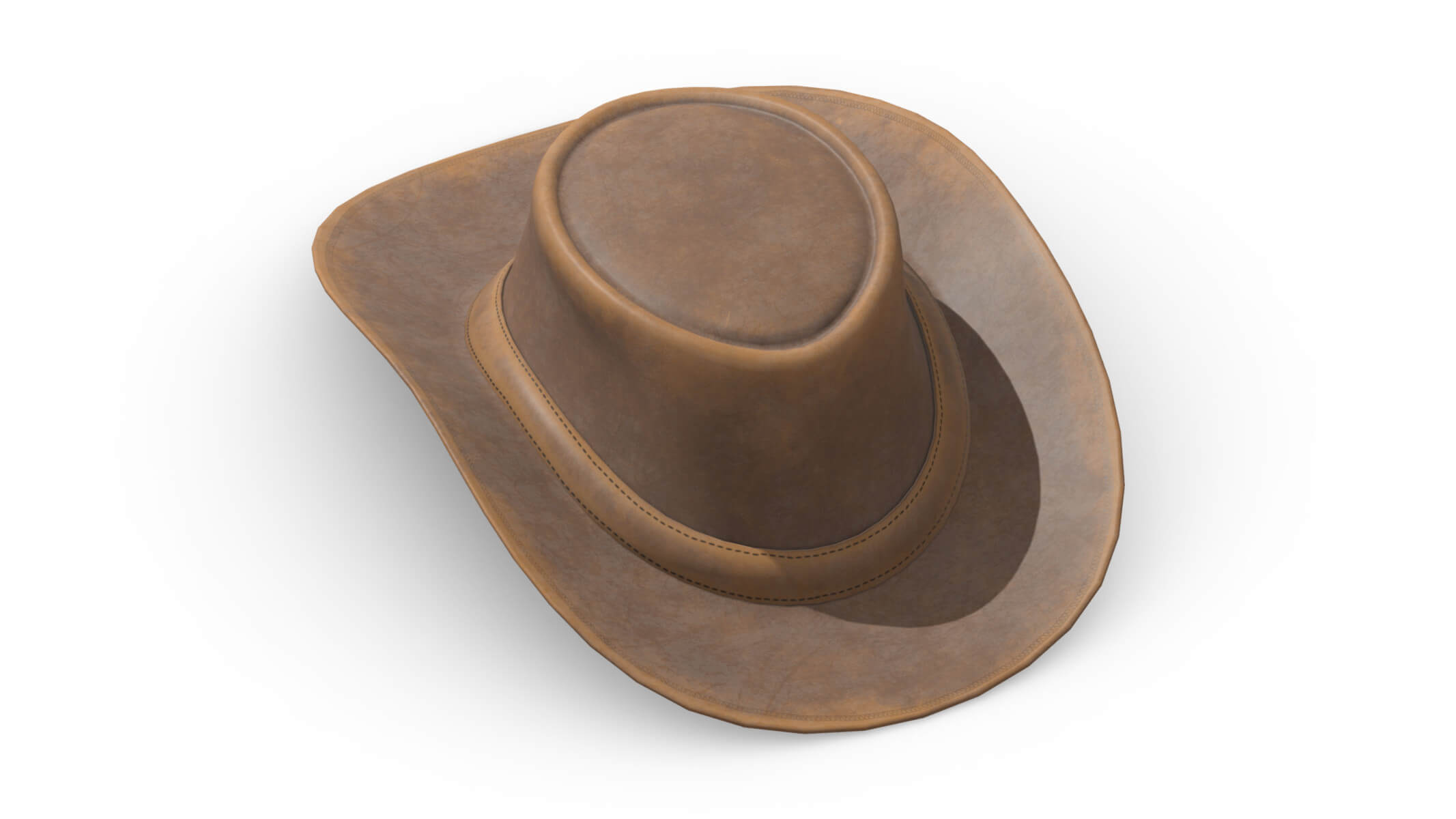 Cowboy Hat Low Poly - 3D Model by frezzy
