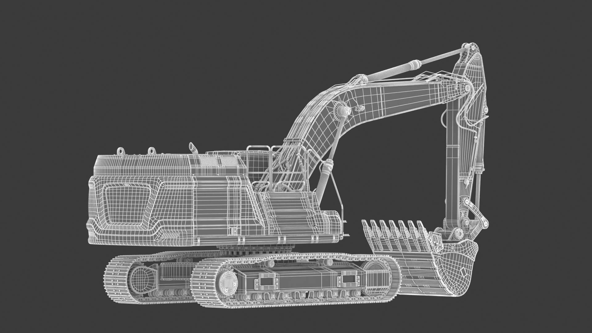 Crawler Excavator Generic 02 - 3D Model by frezzy