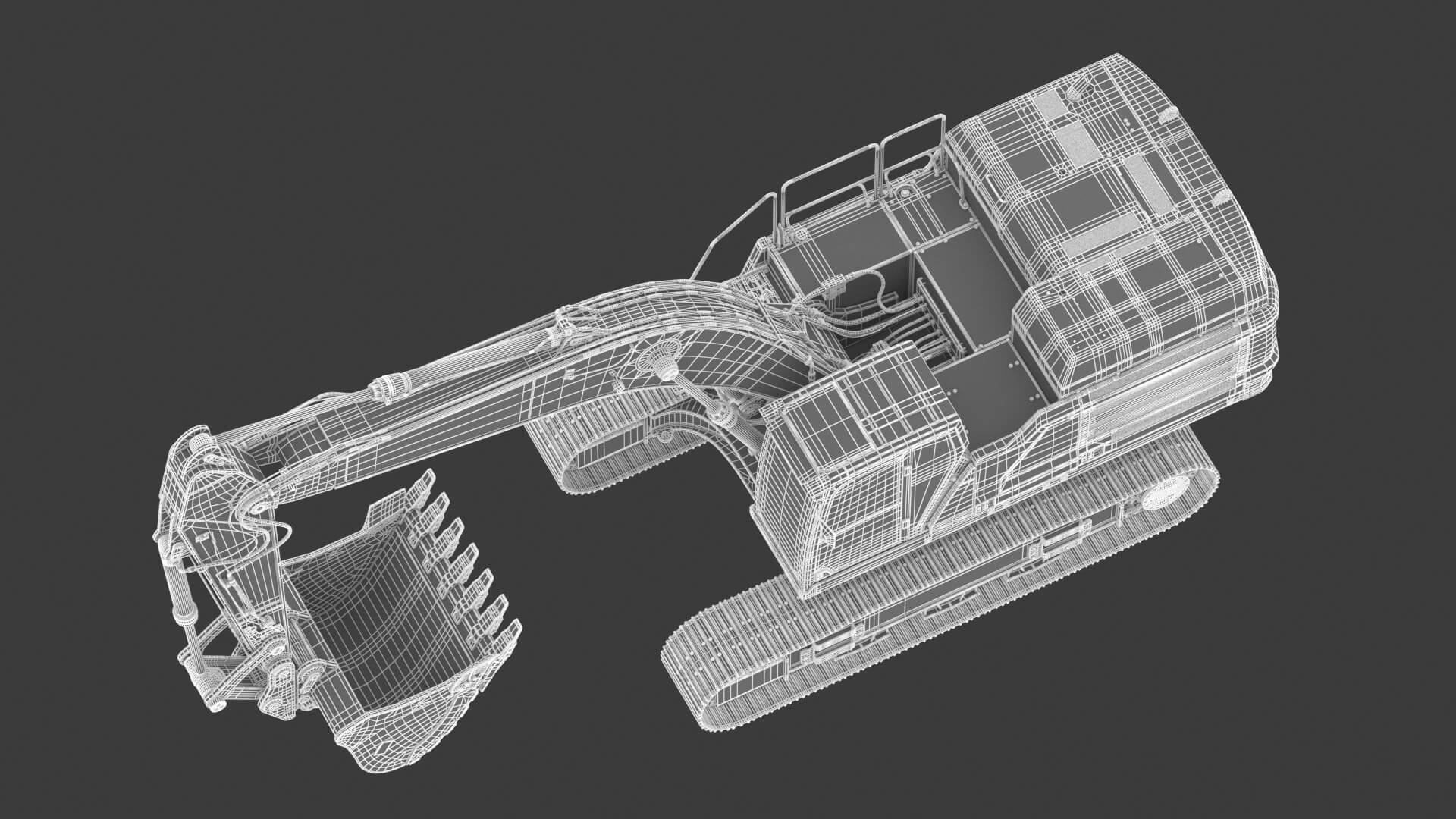 Crawler Excavator Generic 02 - 3D Model by frezzy