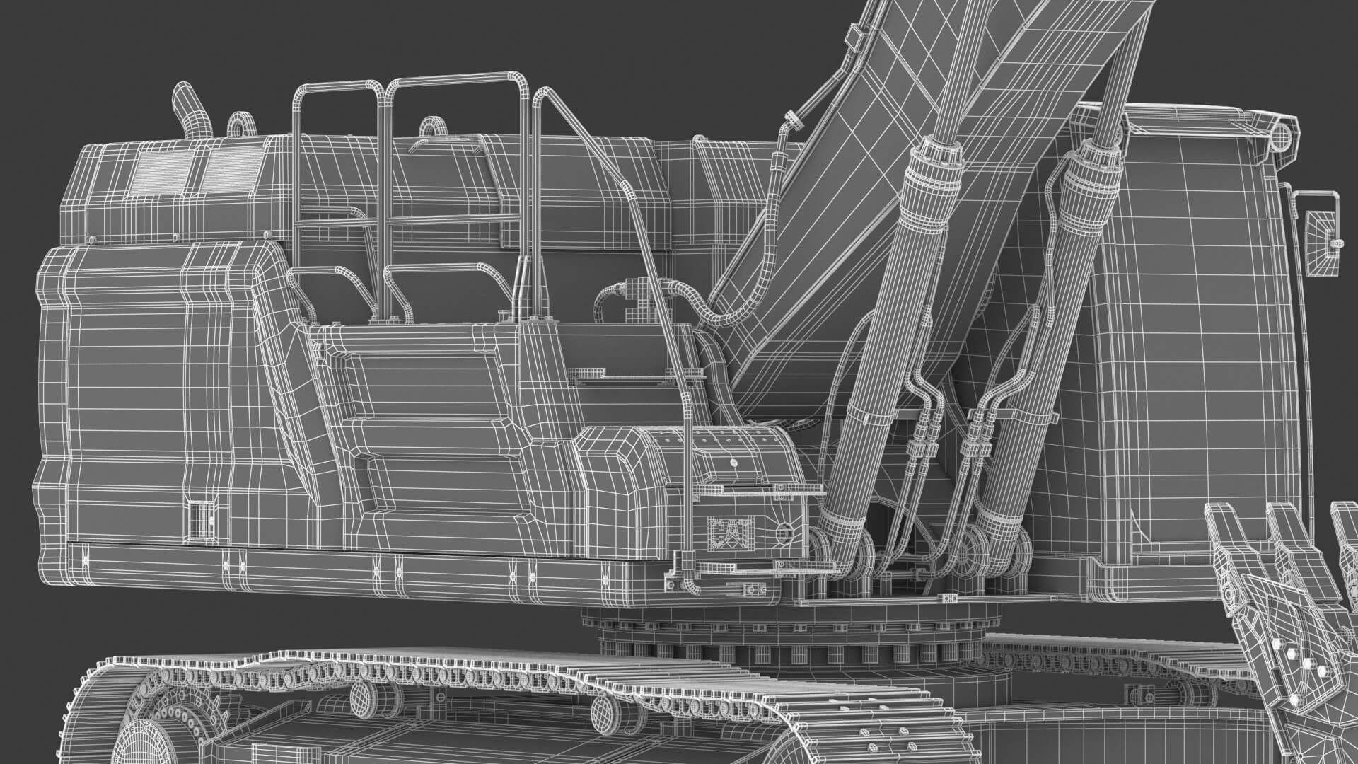 Crawler Excavator Generic 02 - 3D Model by frezzy