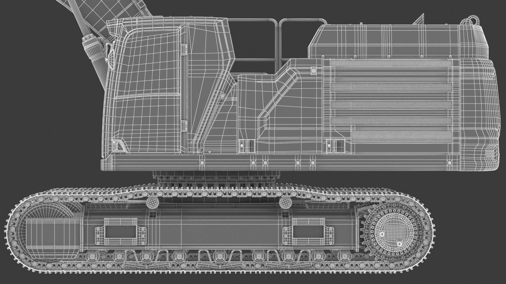 Crawler Excavator Generic 02 - 3D Model by frezzy