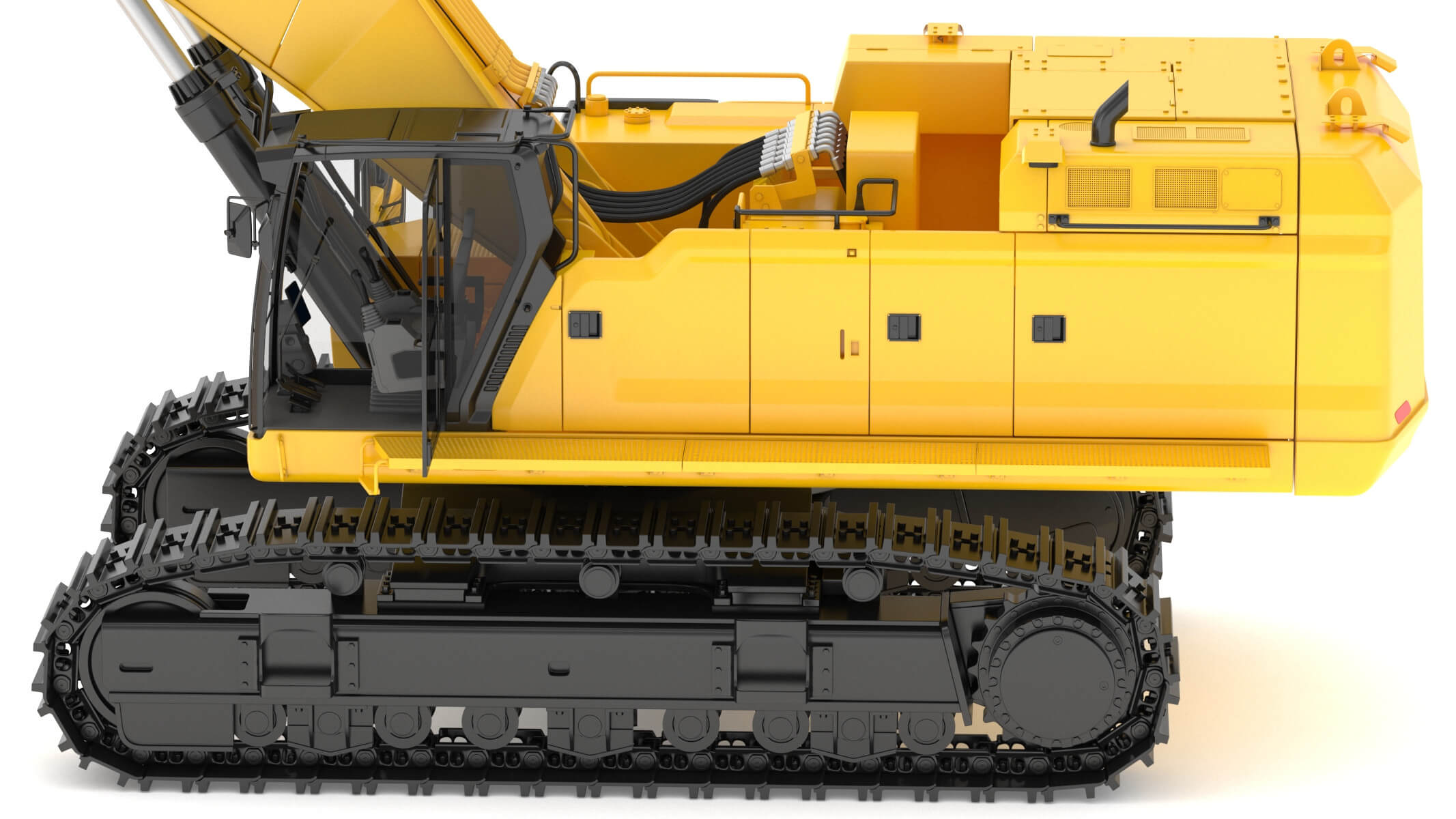 Crawler Excavator Generic 03 - 3D Model by frezzy