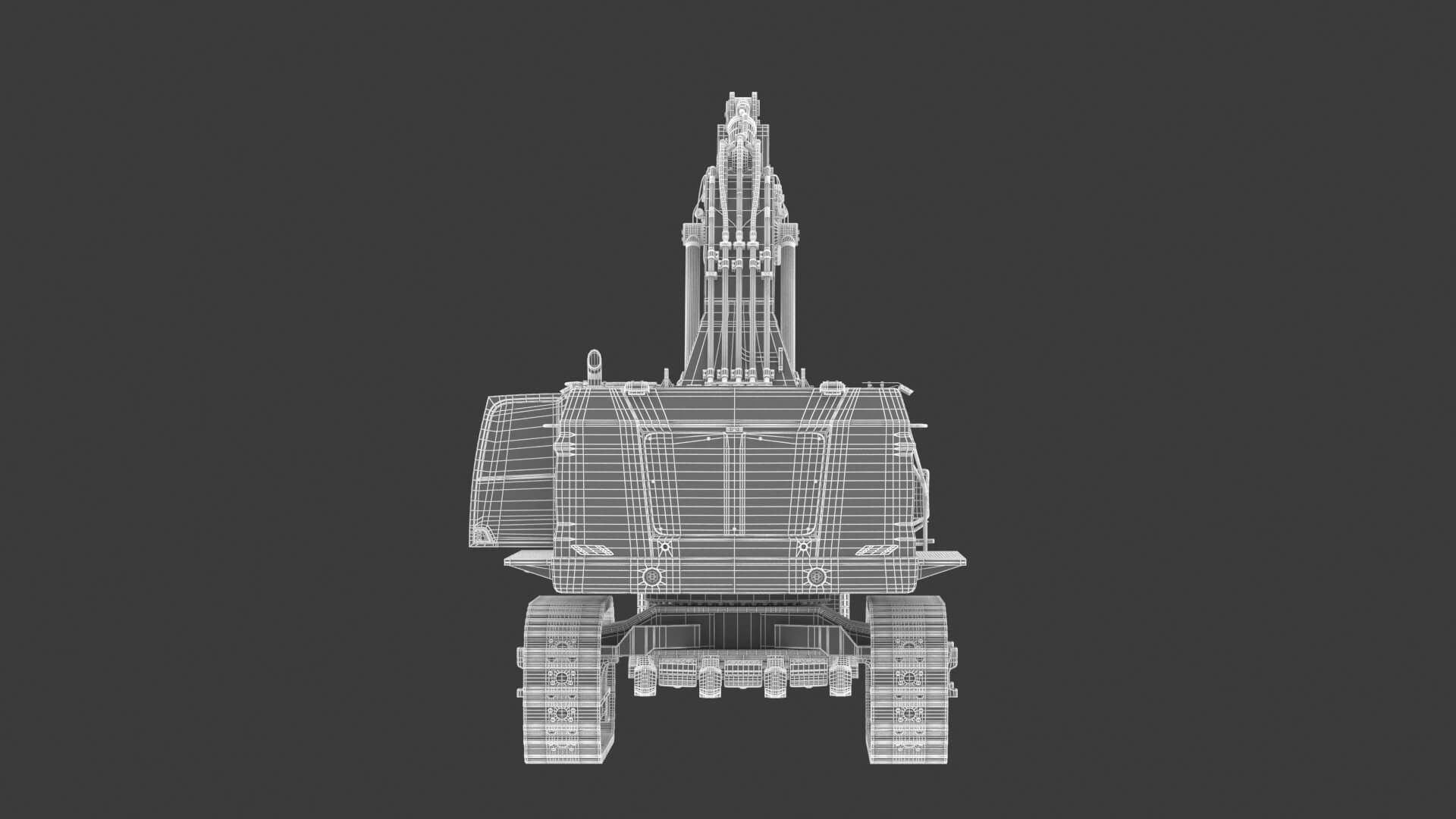 Crawler Excavator Generic 03 - 3D Model by frezzy