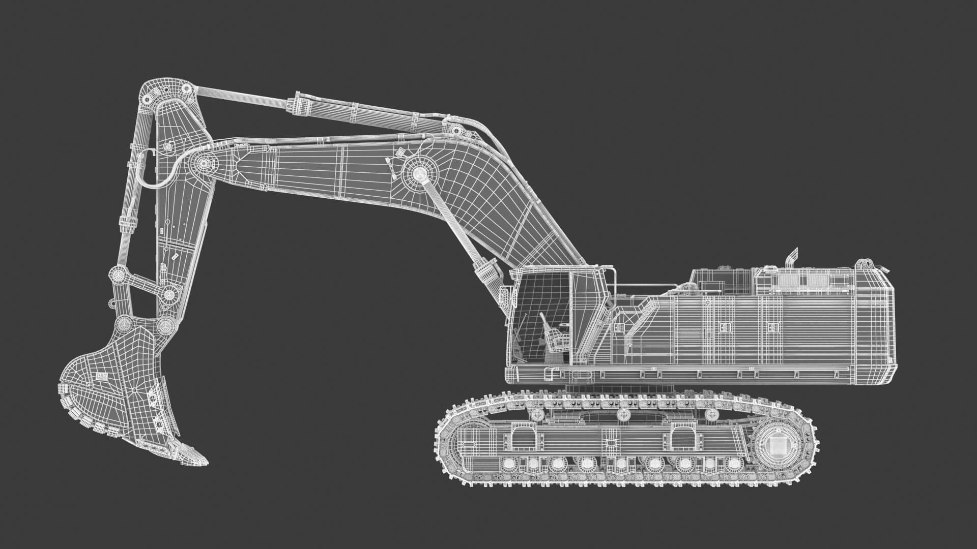 Crawler Excavator Generic 03 - 3D Model by frezzy
