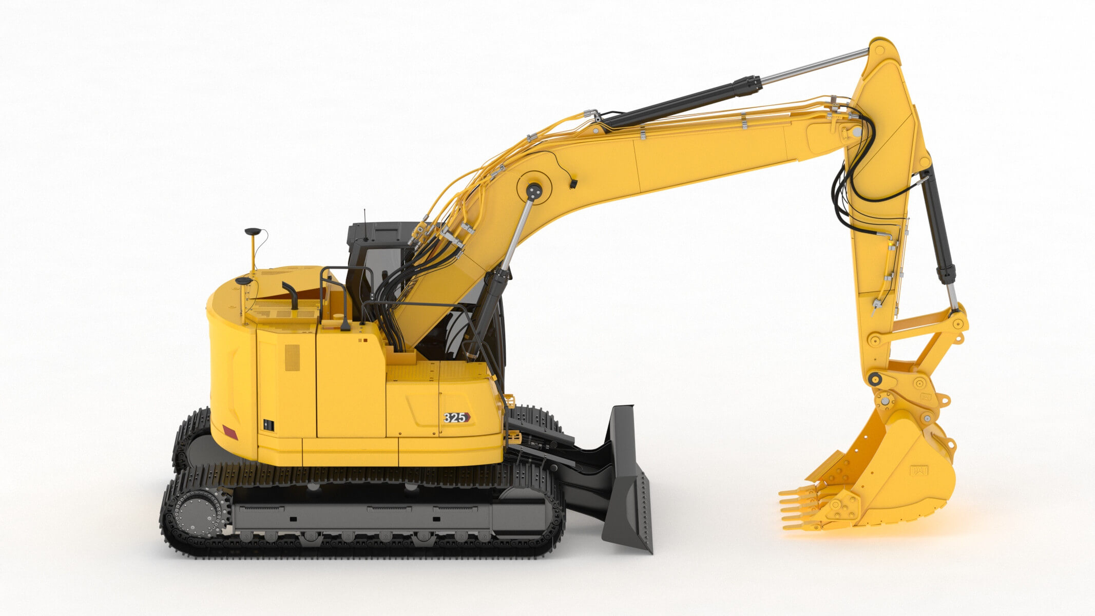 Crawler Excavator Generic 04 - 3D Model by frezzy