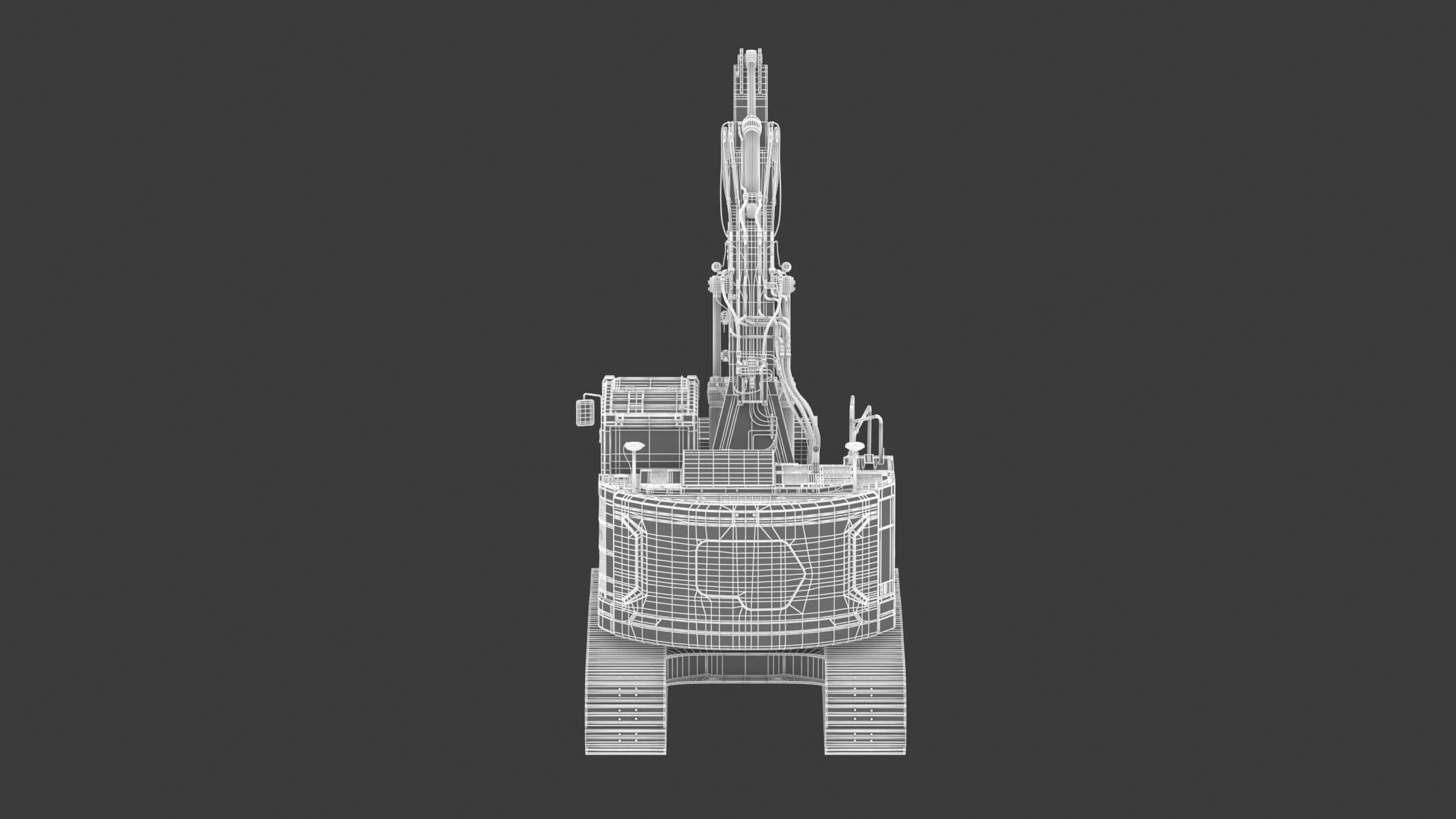 Crawler Excavator Generic 04 - 3D Model by frezzy