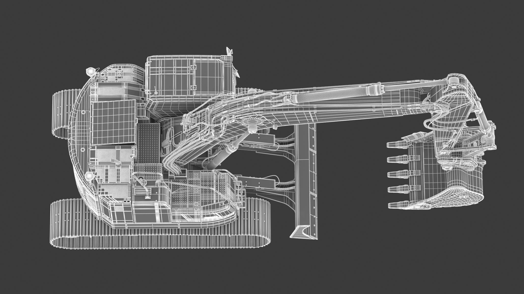 Crawler Excavator Generic 04 - 3D Model by frezzy
