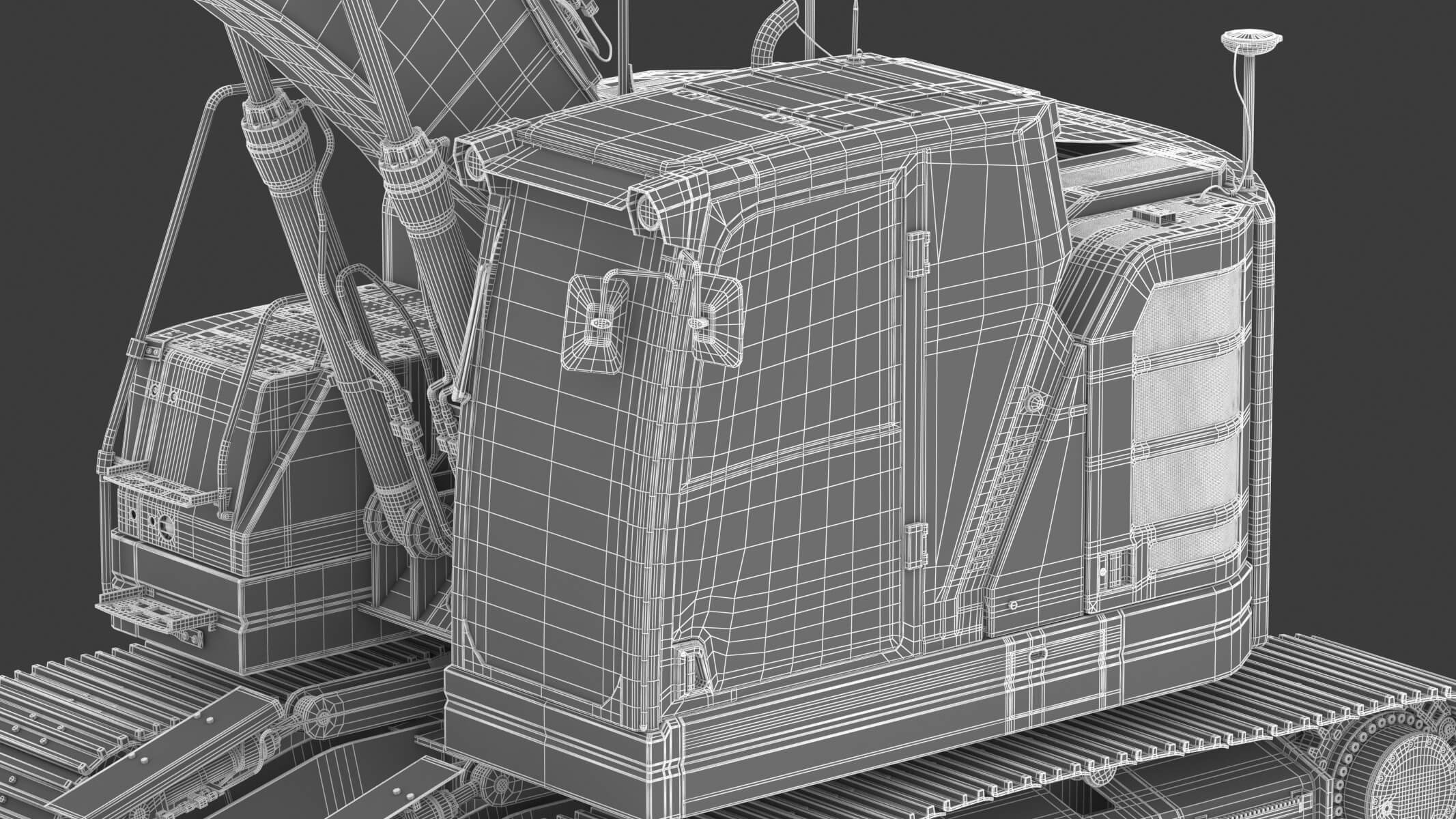 Crawler Excavator Generic 04 - 3D Model by frezzy