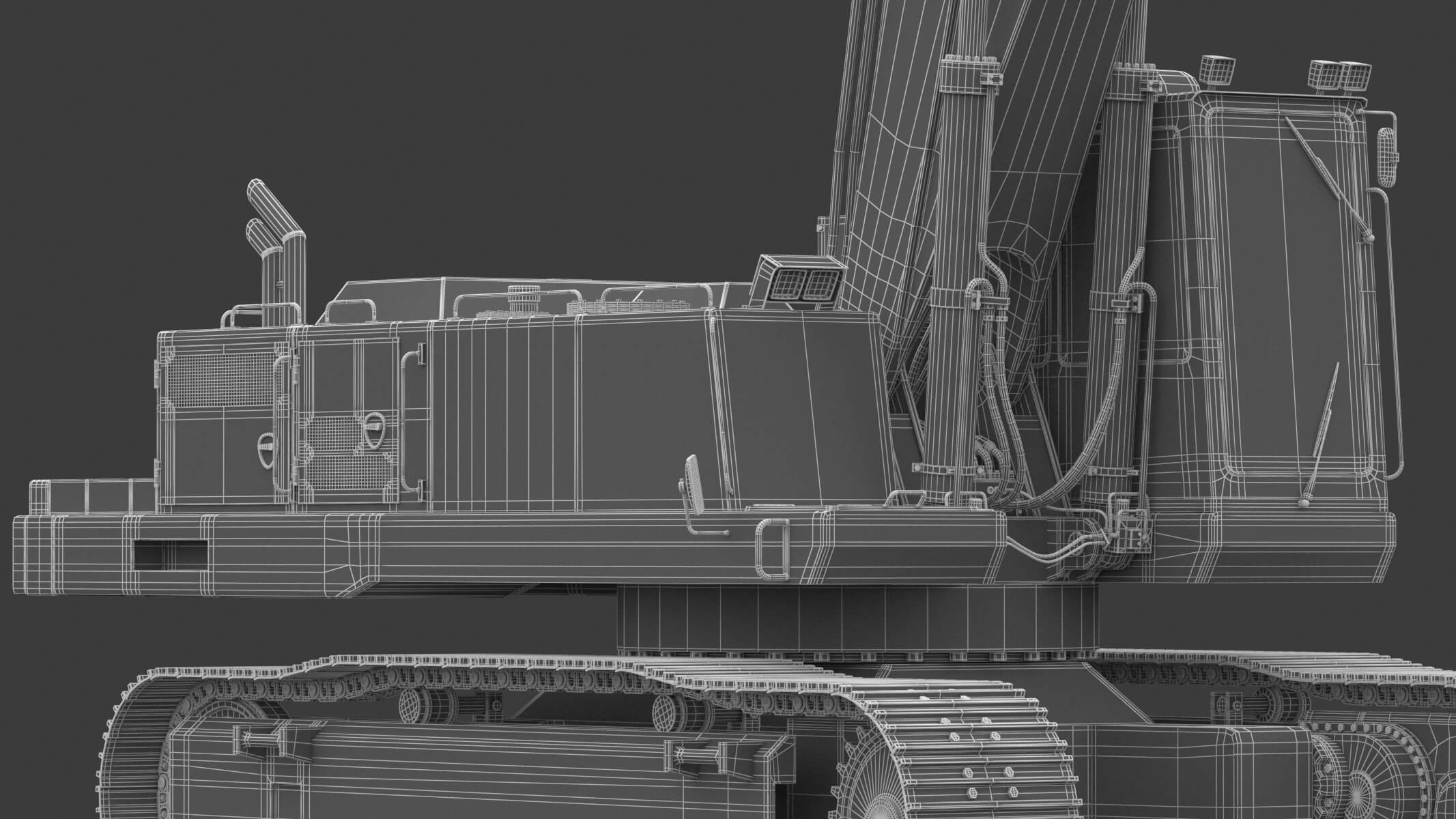 Crawler Excavator Generic 05 - 3D Model by frezzy