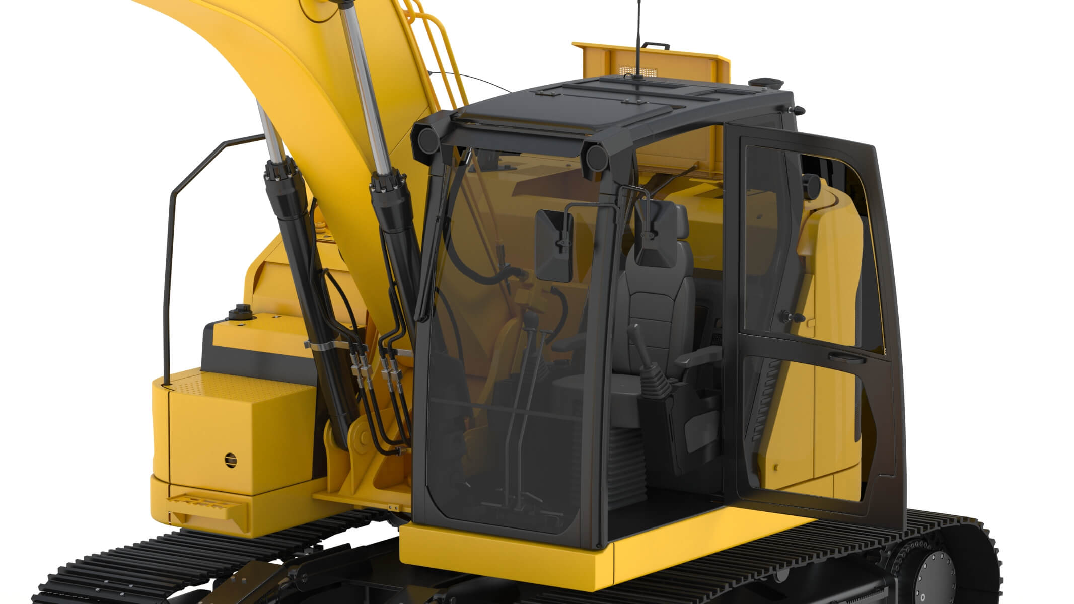 Crawler Excavator Generic 06 - 3D Model by frezzy