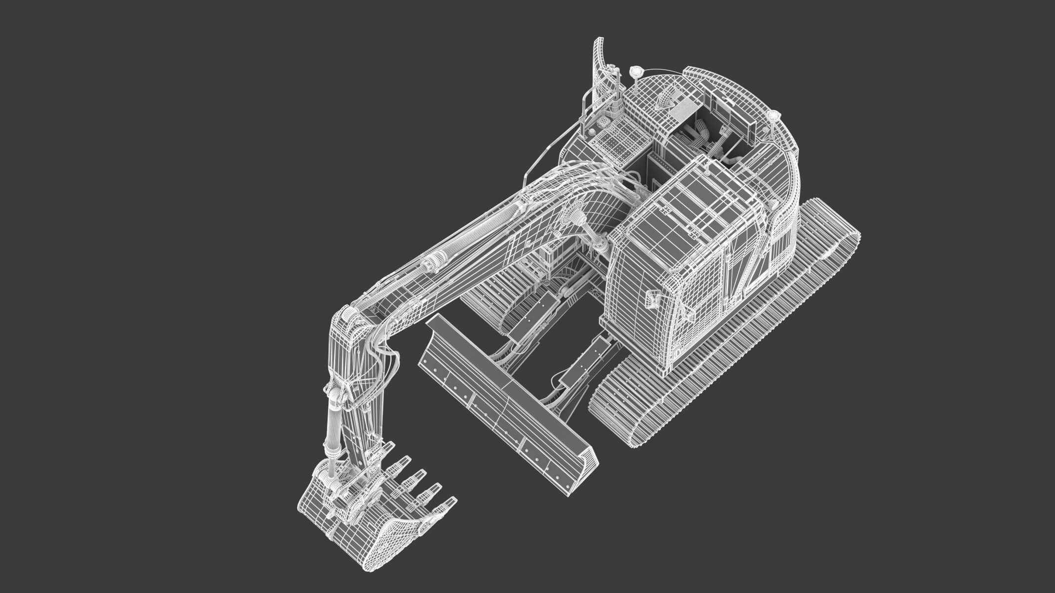 Crawler Excavator Generic 06 - 3D Model by frezzy
