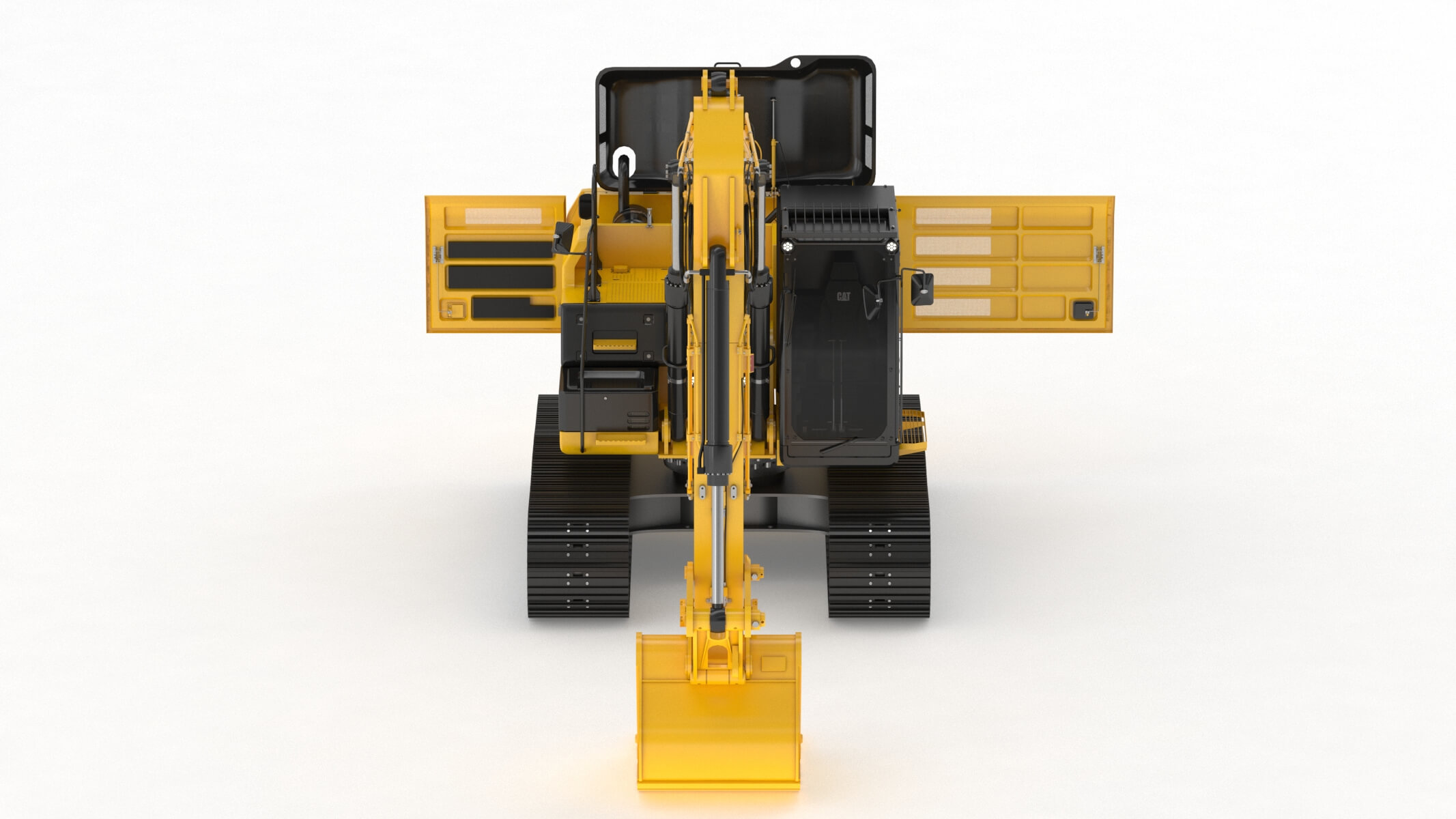 Crawler Excavator Generic 07 - 3D Model by frezzy