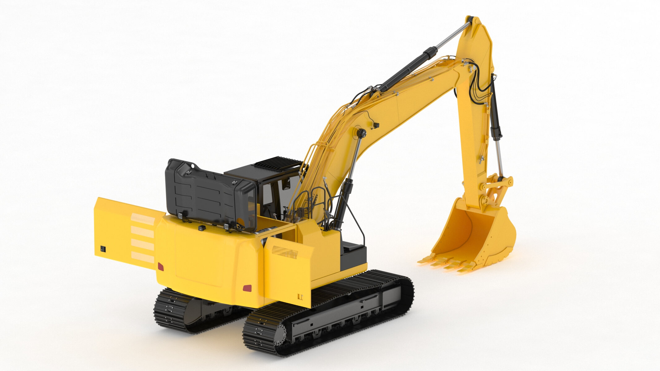 Crawler Excavator Generic 07 - 3D Model by frezzy