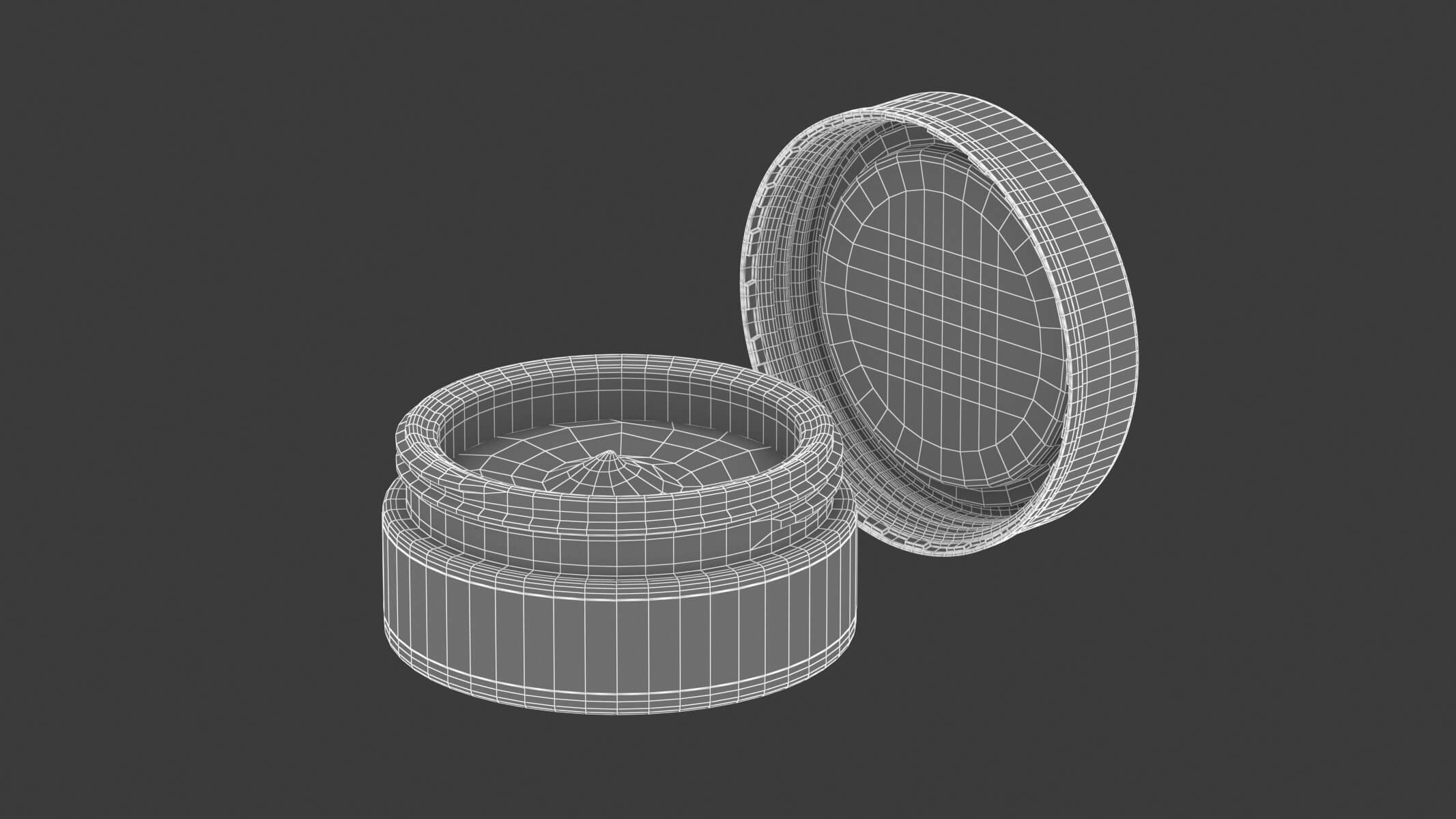 Cream Jar - 3D Model by frezzy