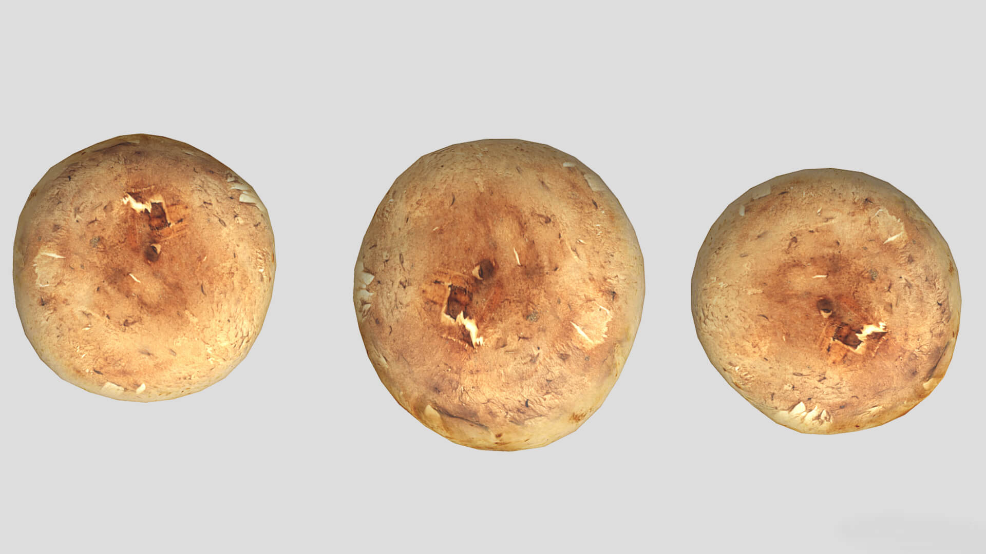 Cremini Mushroom Low Poly - 3D Model by frezzy