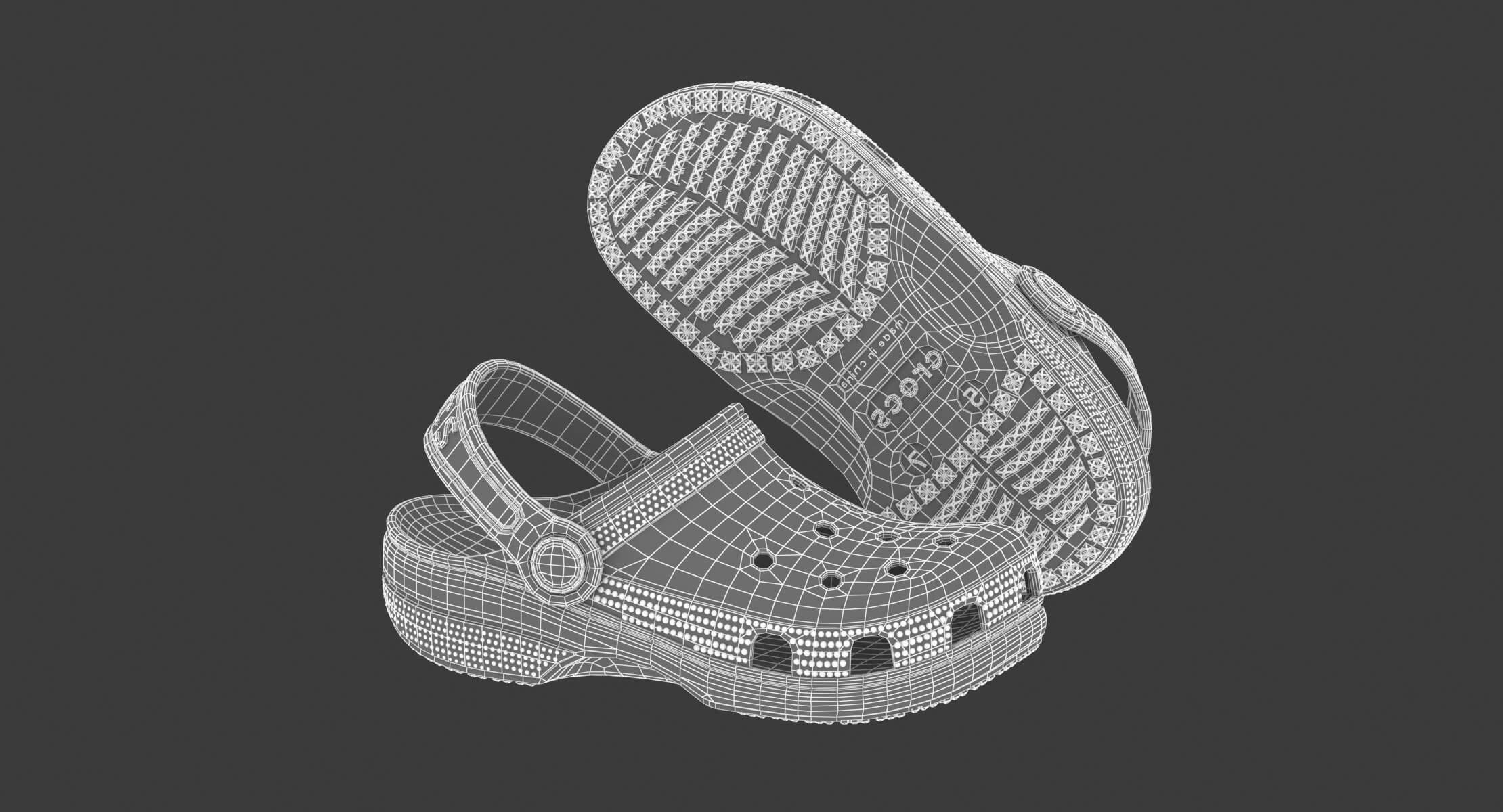 Crocs Classic Clog Black - 3D Model by frezzy