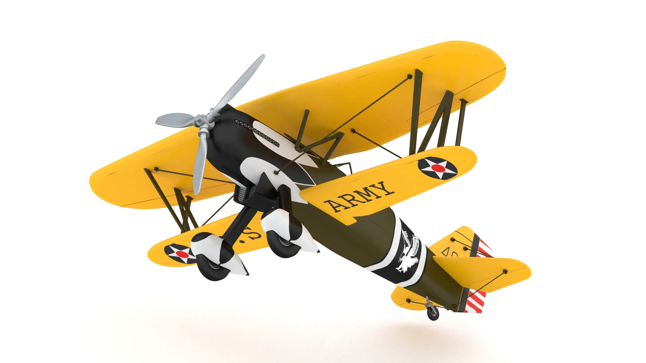 Curtiss P-6 Hawk 3D Model by frezzy
