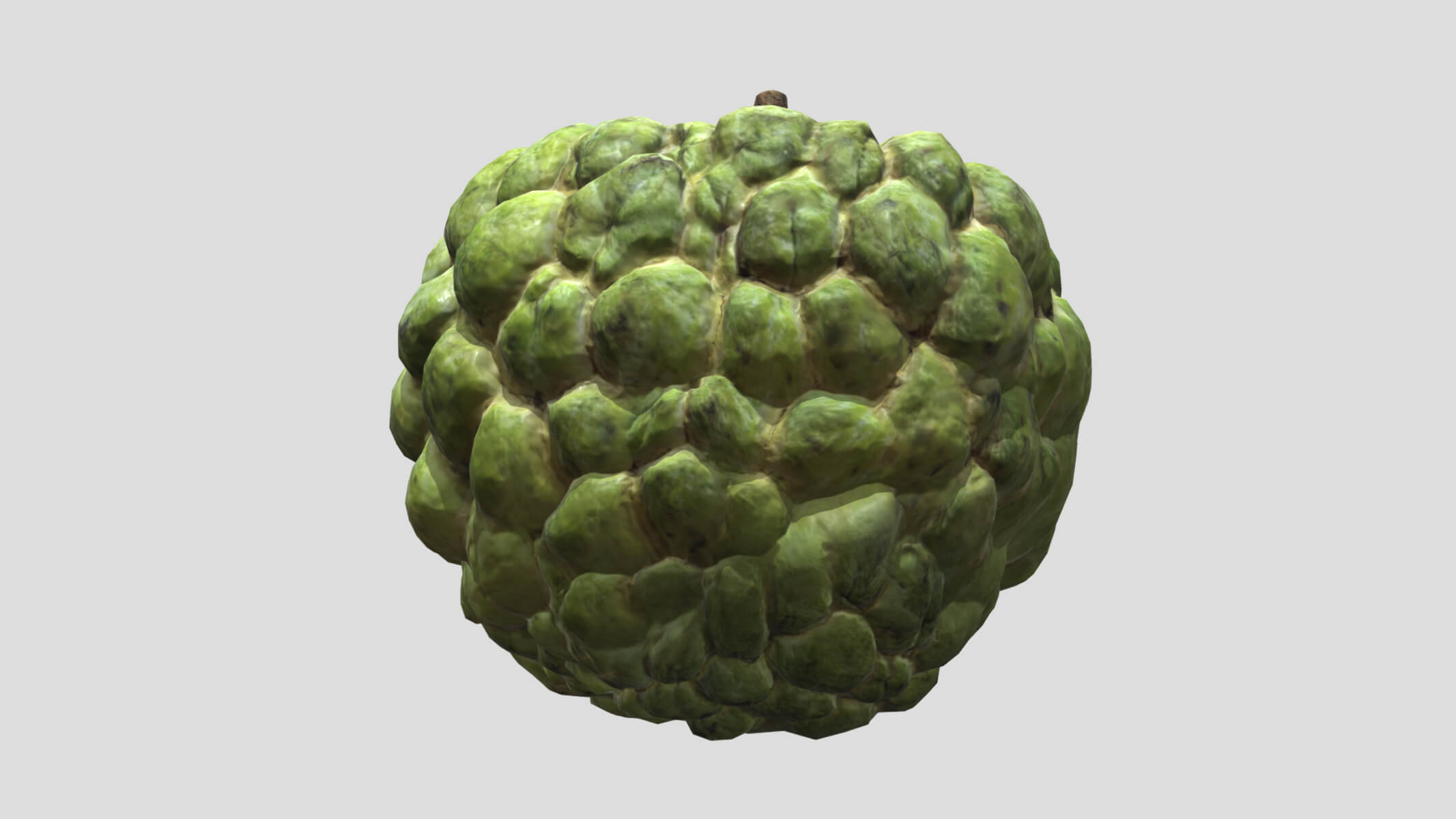Custard Apple Low Poly - 3D Model by frezzy