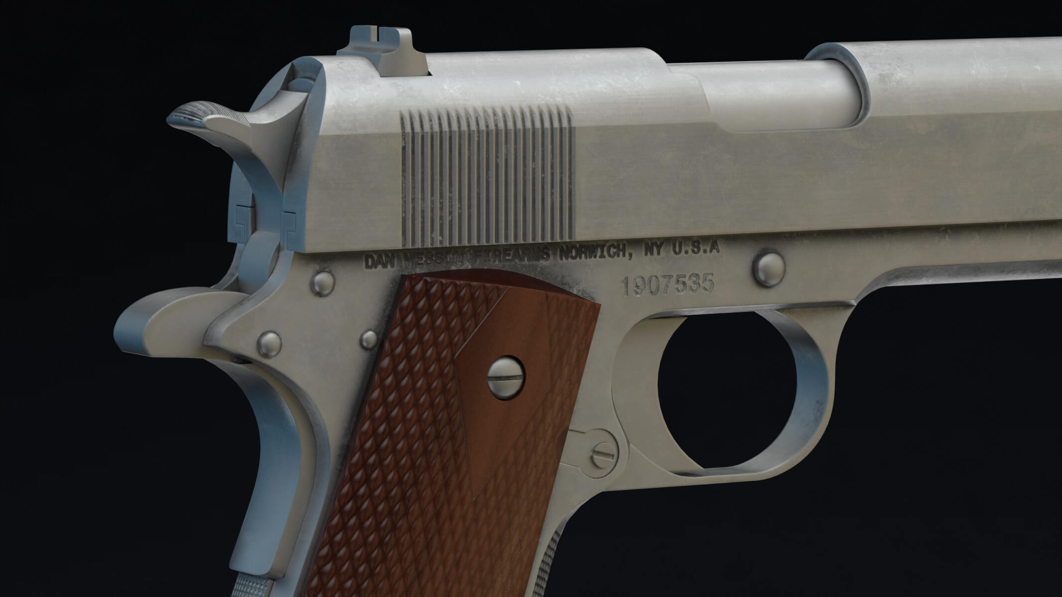 Dan Wesson M1911 ACP Low Poly - 3D Model by frezzy
