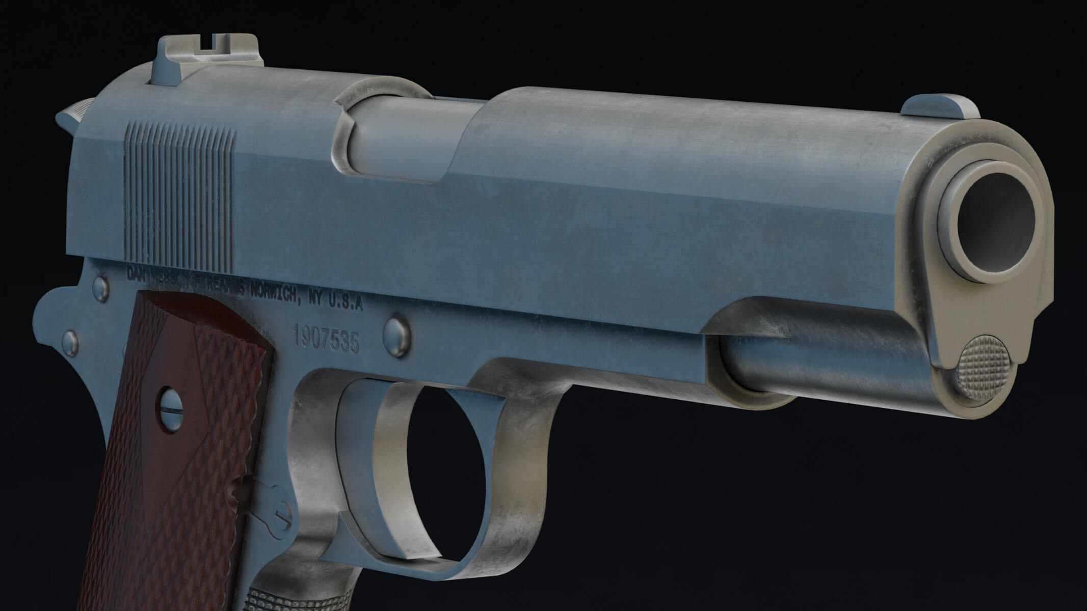 Dan Wesson M1911 ACP Low Poly - 3D Model by frezzy