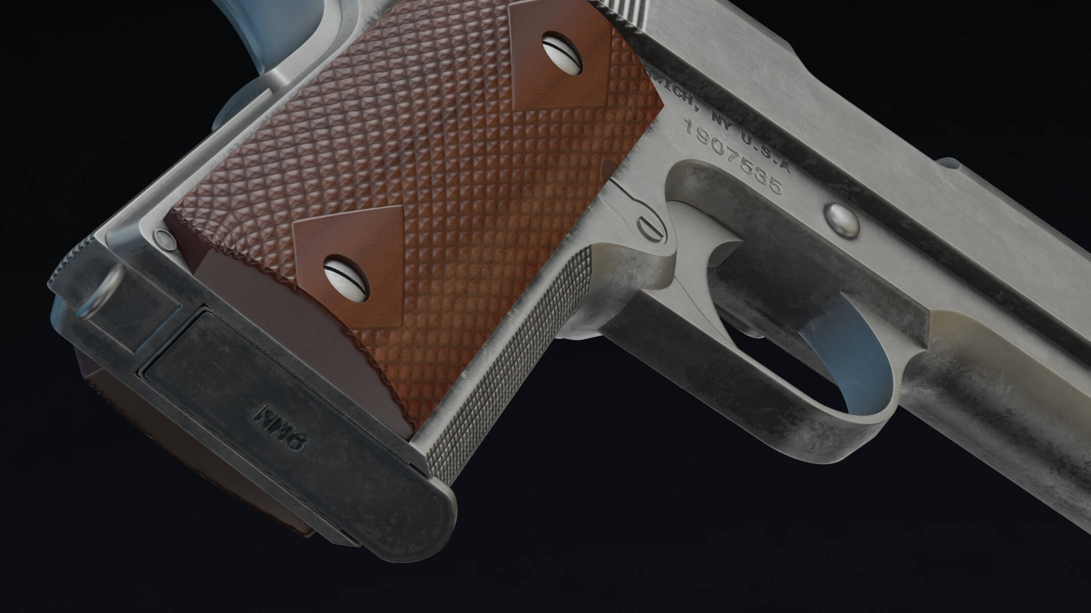 Dan Wesson M1911 ACP Low Poly - 3D Model by frezzy