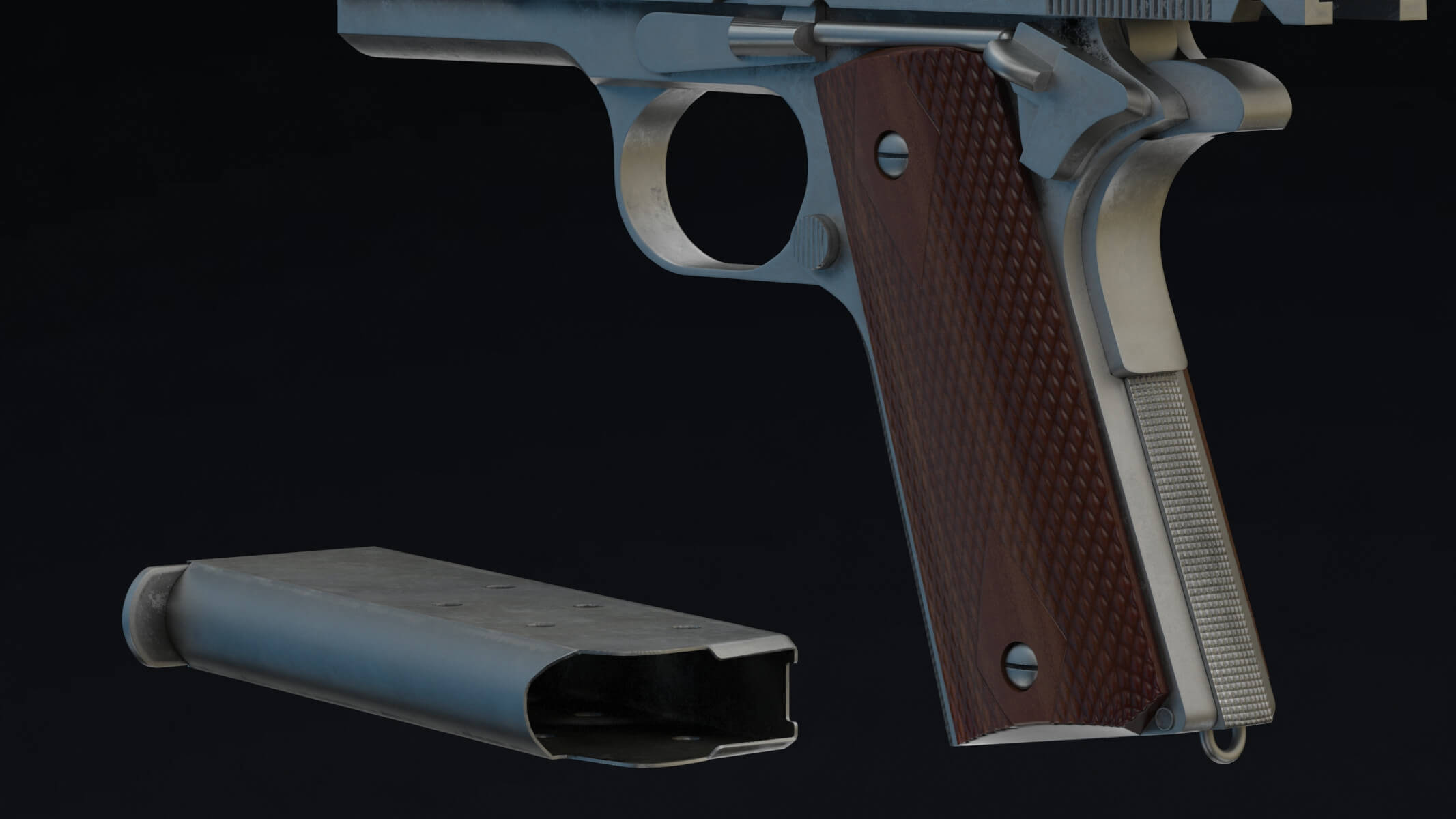 Dan Wesson M1911 ACP Low Poly - 3D Model by frezzy
