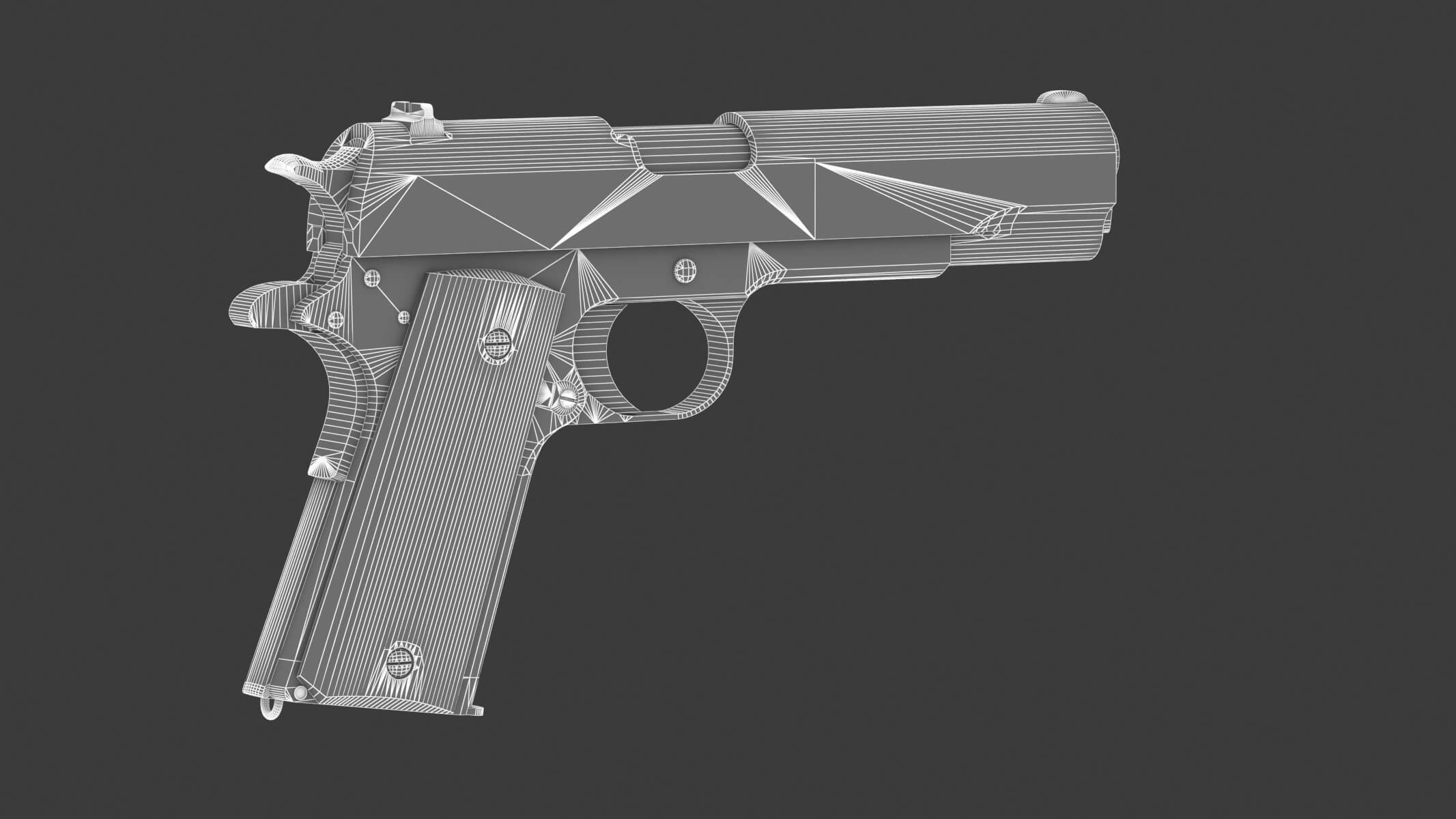 Dan Wesson M1911 ACP Low Poly - 3D Model by frezzy