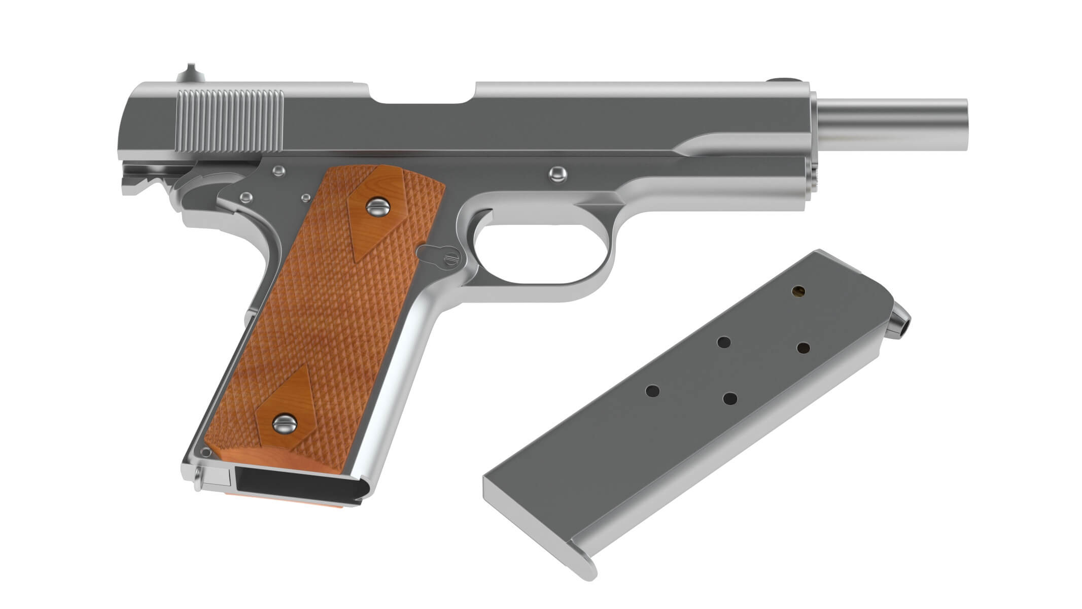 Dan Wesson M1911 ACP Pistol - 3D Model by frezzy