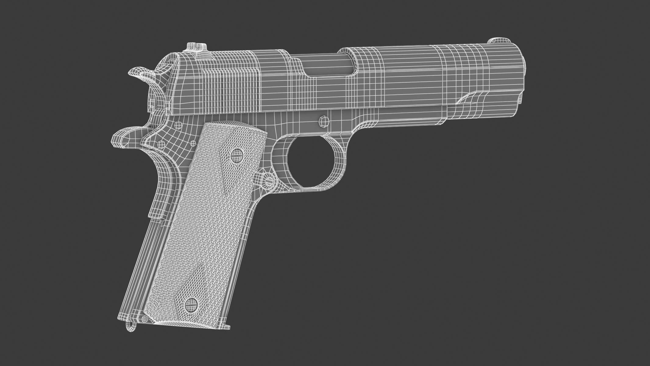 Dan Wesson M1911 ACP Pistol - 3D Model by frezzy