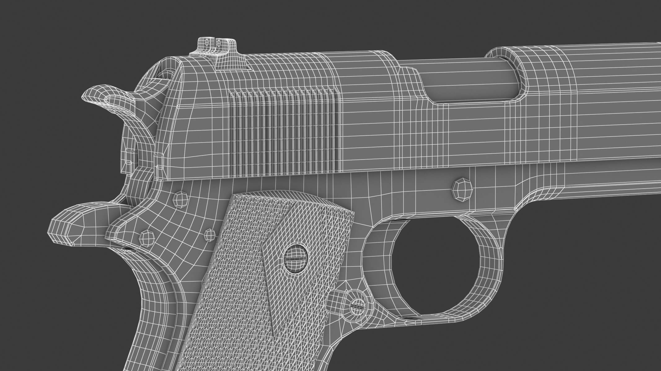 Dan Wesson M1911 ACP Pistol - 3D Model by frezzy