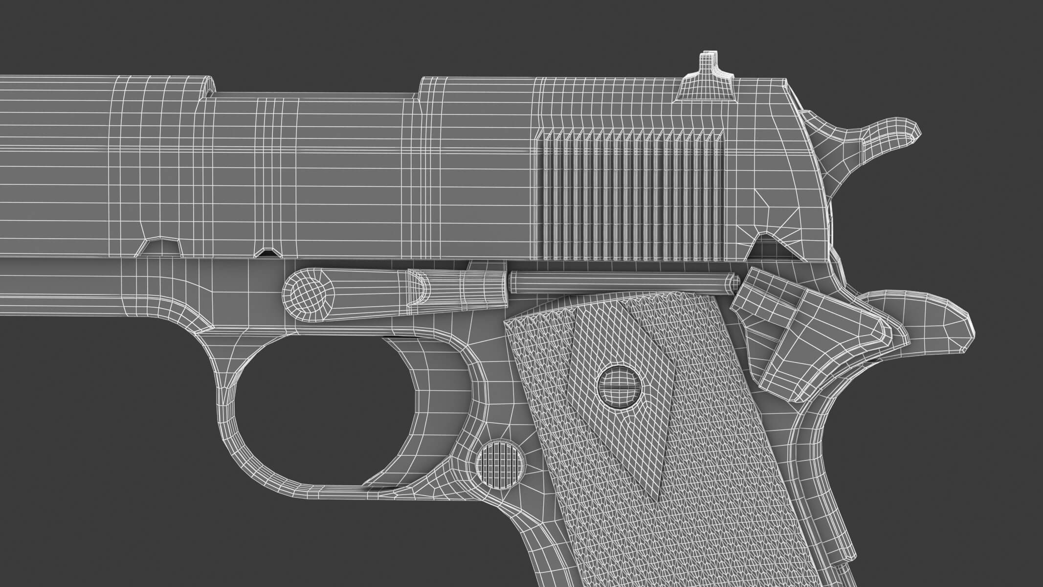 Dan Wesson M1911 ACP Pistol - 3D Model by frezzy