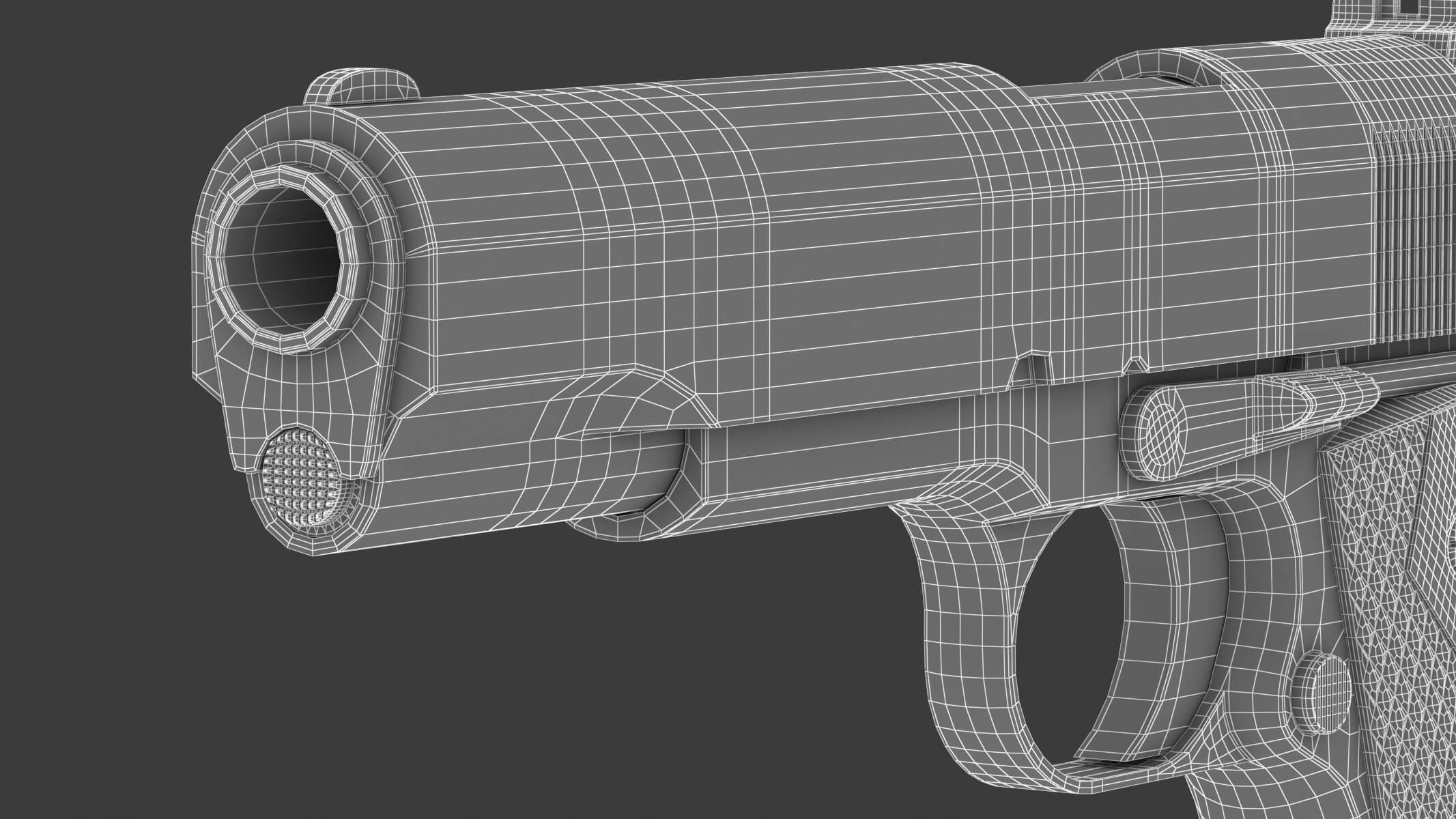 Dan Wesson M1911 ACP Pistol - 3D Model by frezzy