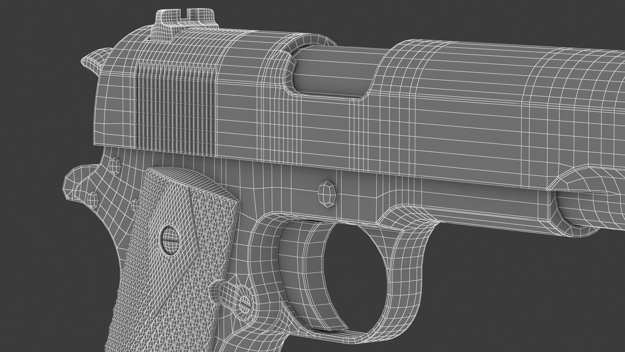 Dan Wesson M1911 ACP Pistol - 3D Model by frezzy