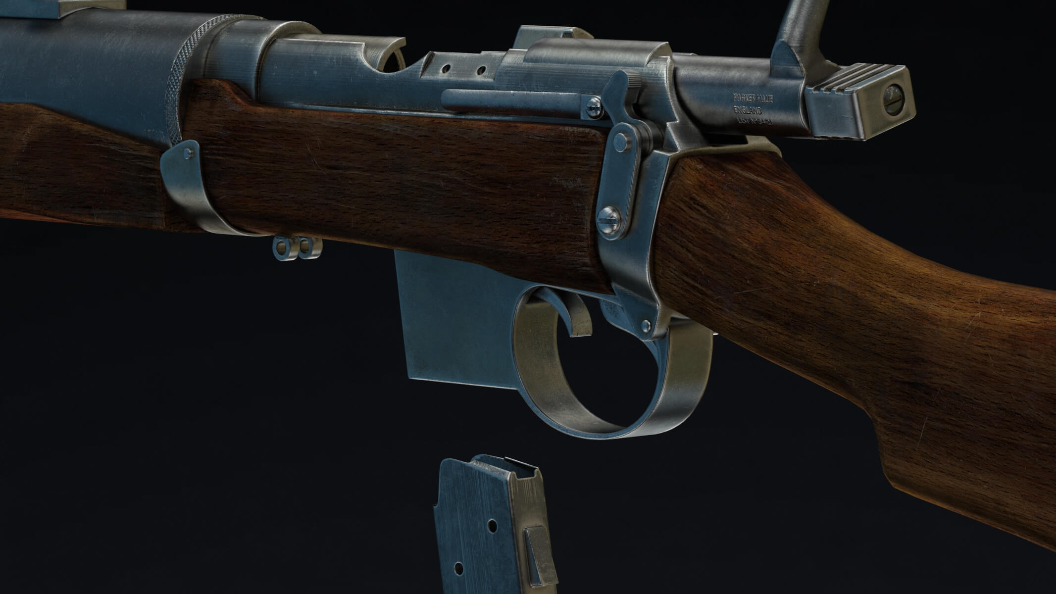 De Lisle Carbine Low Poly - 3D Model by frezzy