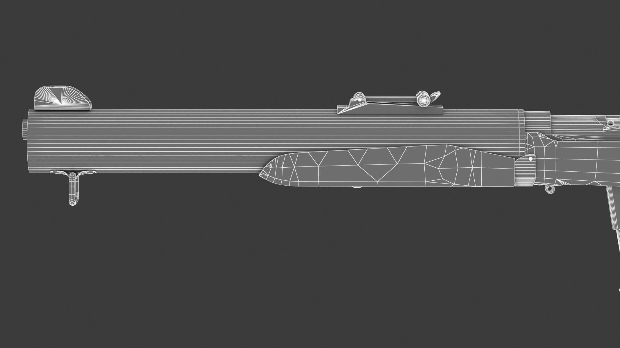 De Lisle Carbine Low Poly - 3D Model by frezzy