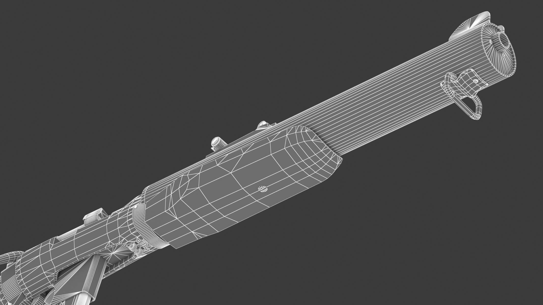 De Lisle Carbine Low Poly - 3D Model by frezzy