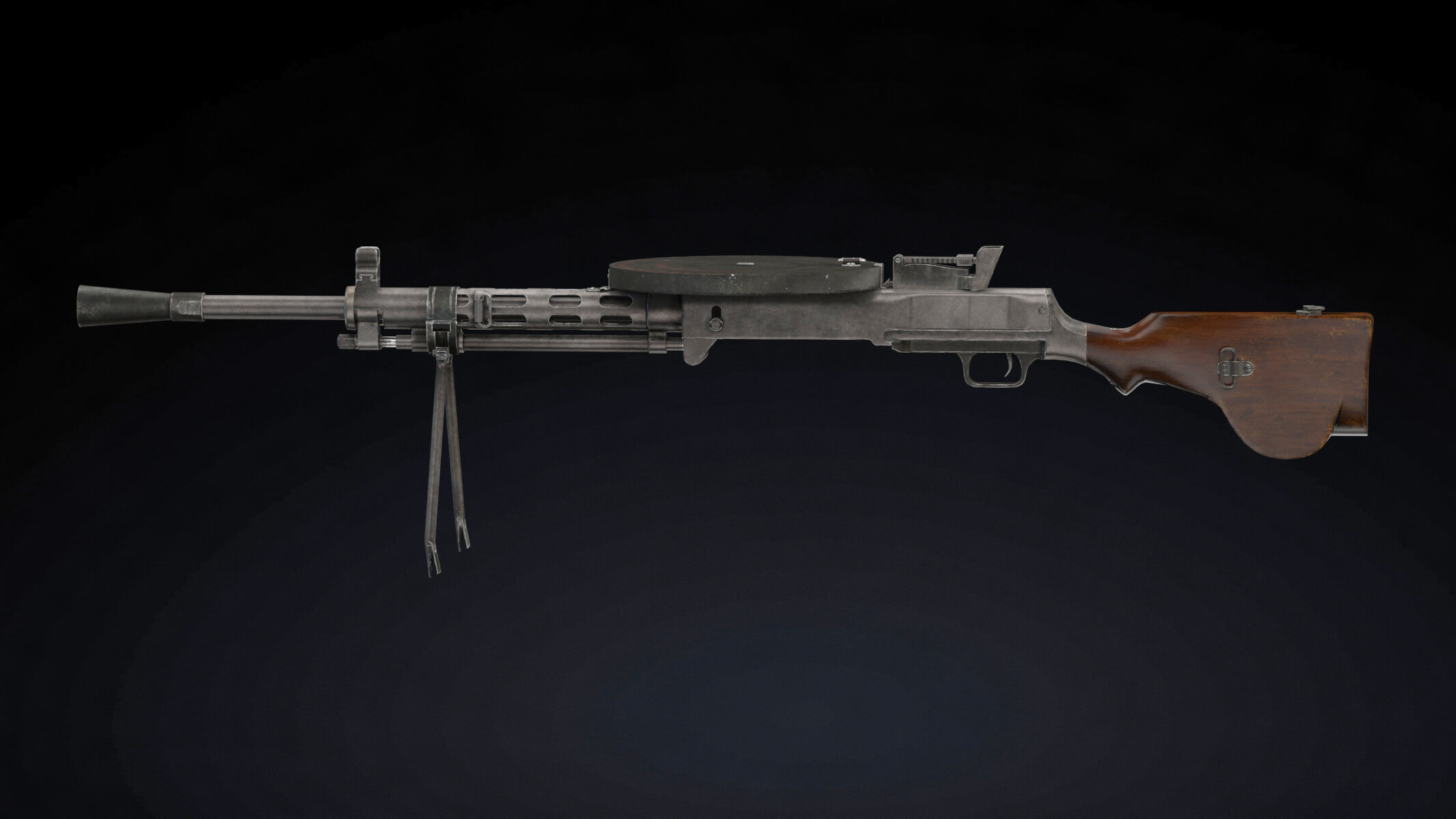 Degtyaryov Machine Gun Low Poly - 3D Model by frezzy